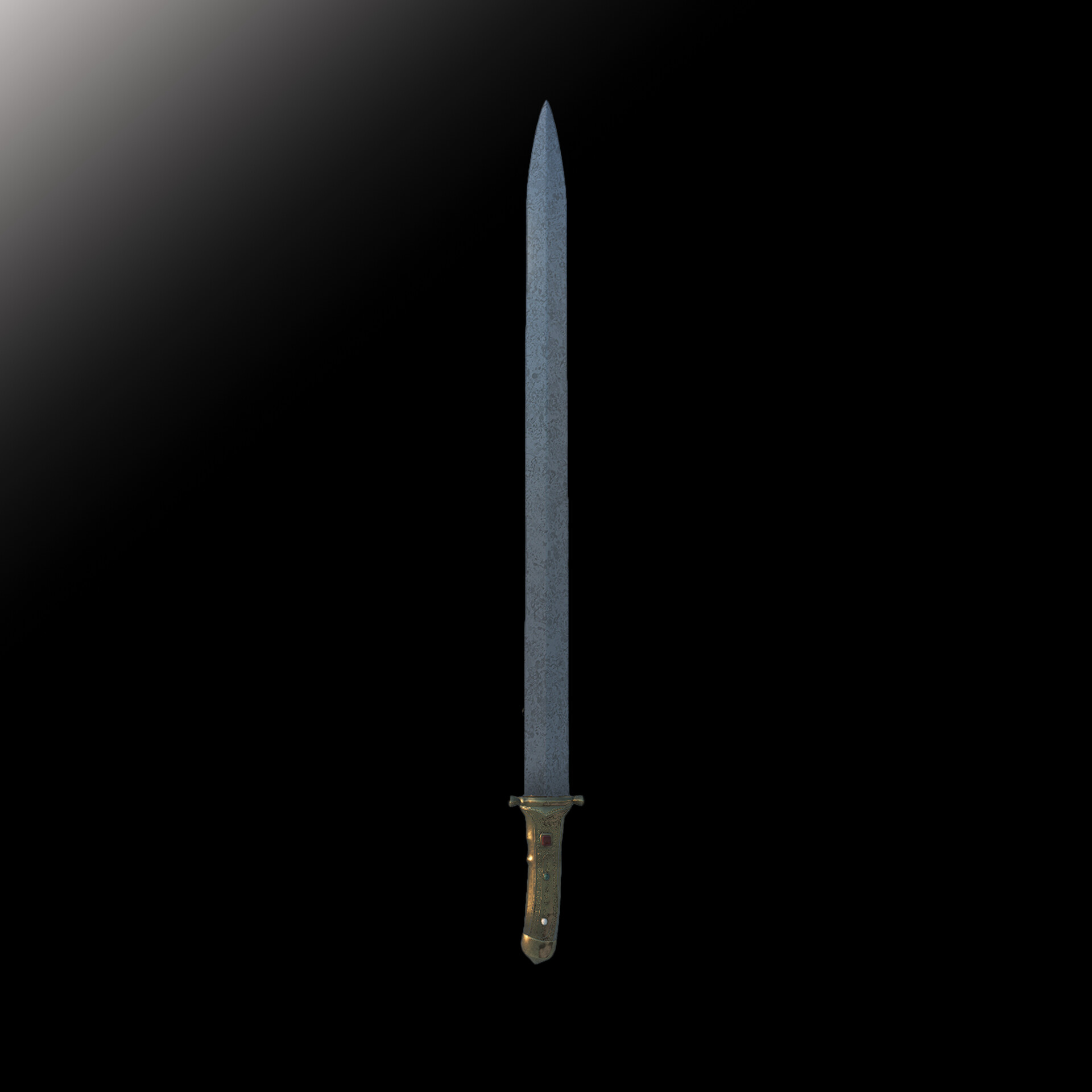 ArtStation - Low Poly Sassanid Gilded Broadsword 7th Century CE.