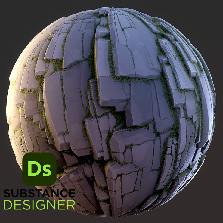 ArtStation - Stylized Sharp Cliff Rock - Substance 3D Designer