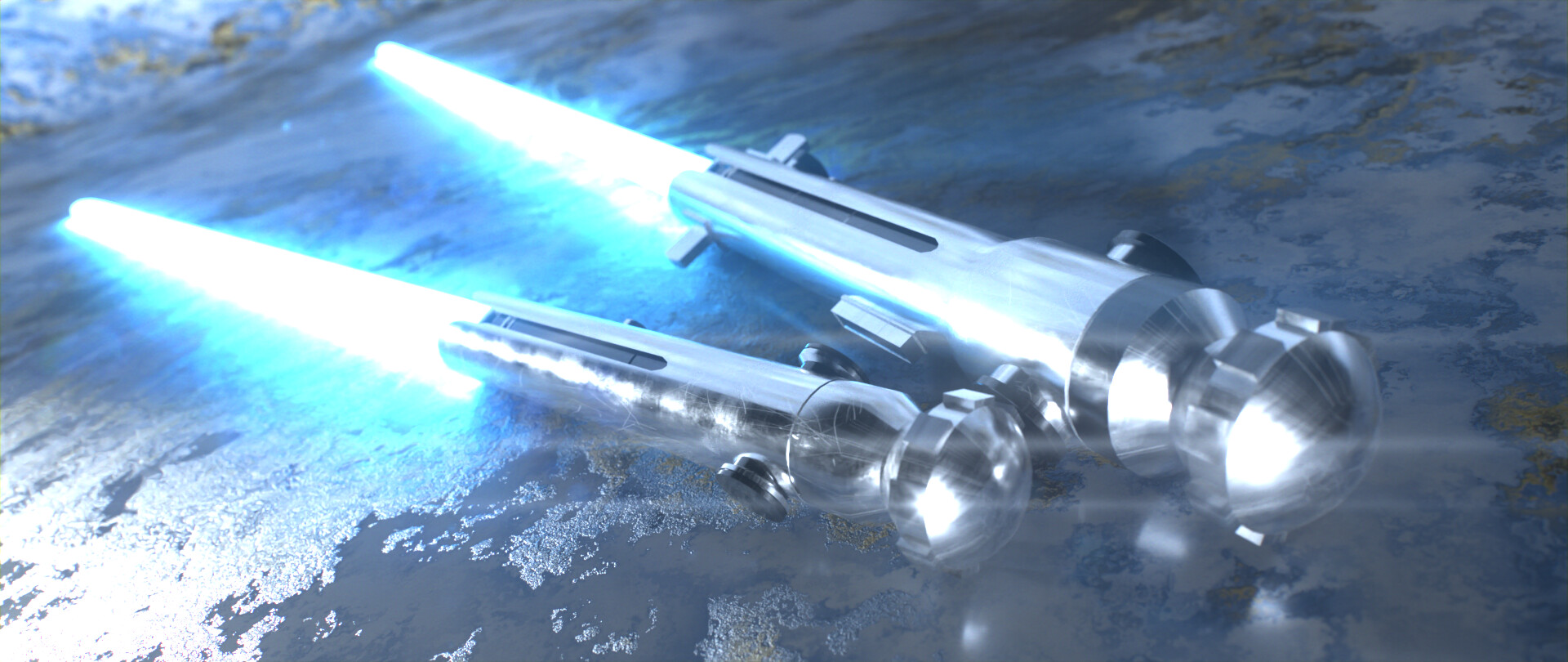 ArtStation - Star Wars Lightsabers - The Darksaber, Maul's Staff, Ahsoka's Lightsabers