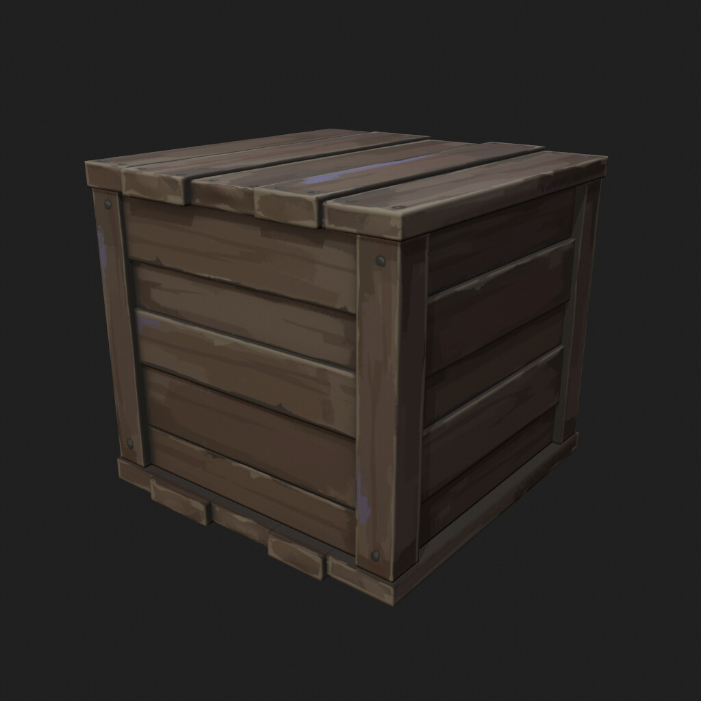 ArtStation - Stylized Wood Box - Substance Painter