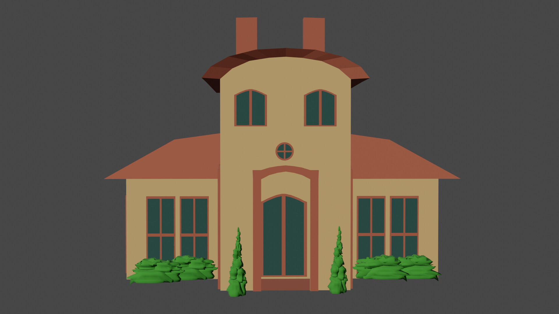 ArtStation - BunnyTown Mayor House Low Poly