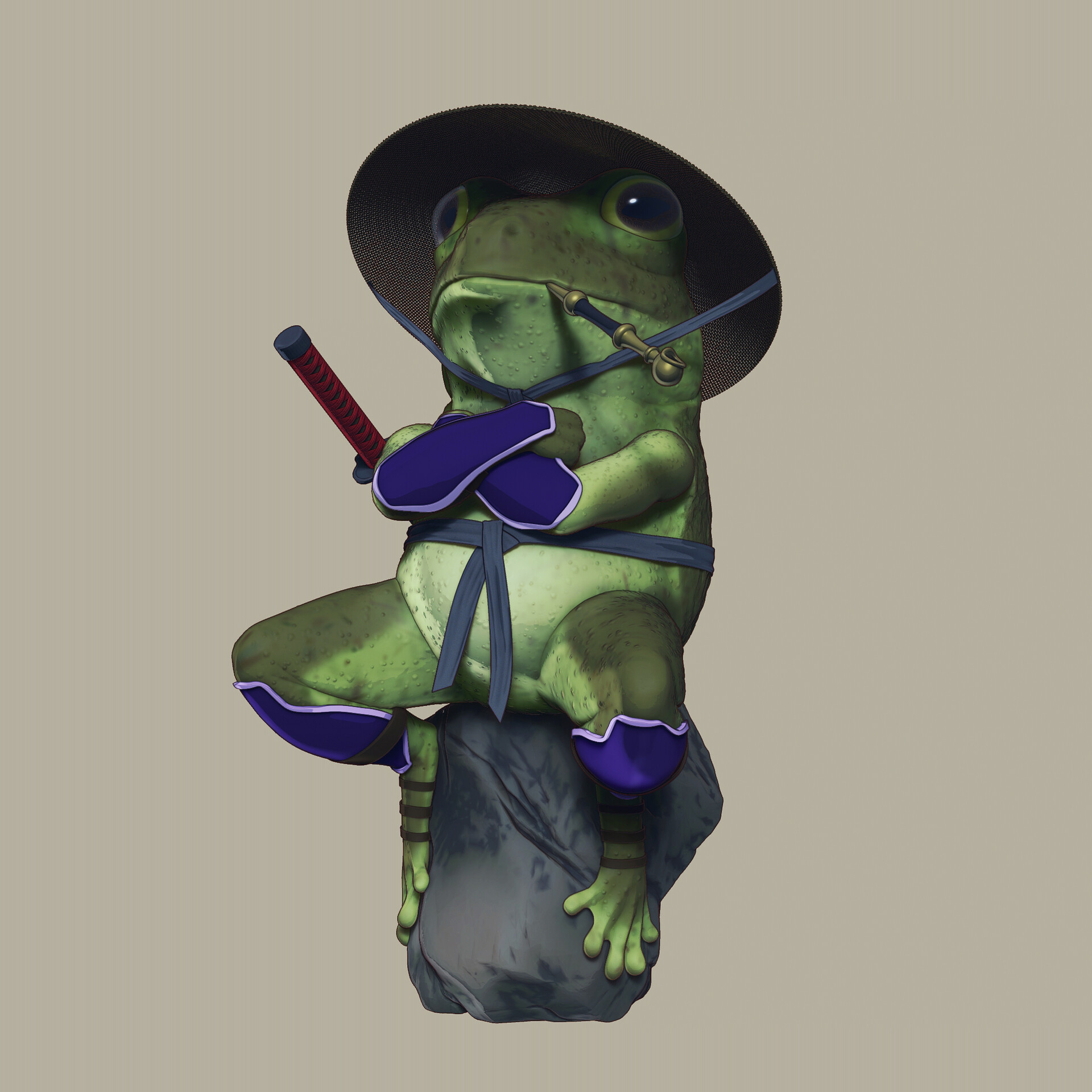 ArtStation - Samurai Frog