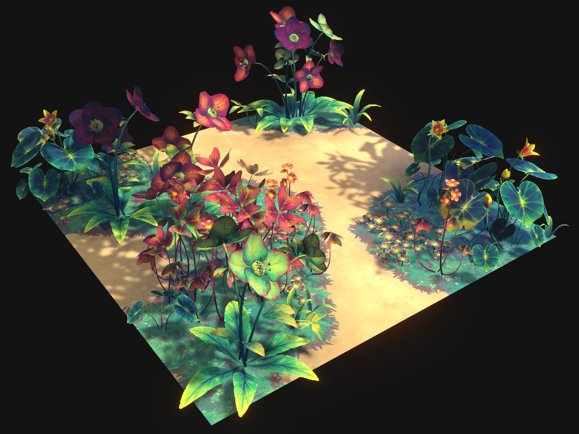 ArtStation - Stylized plants / Handpainted textures