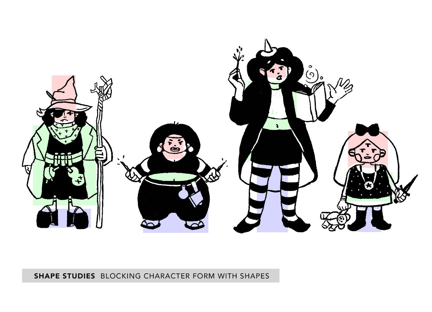 ArtStation - Character Design Shape Studies