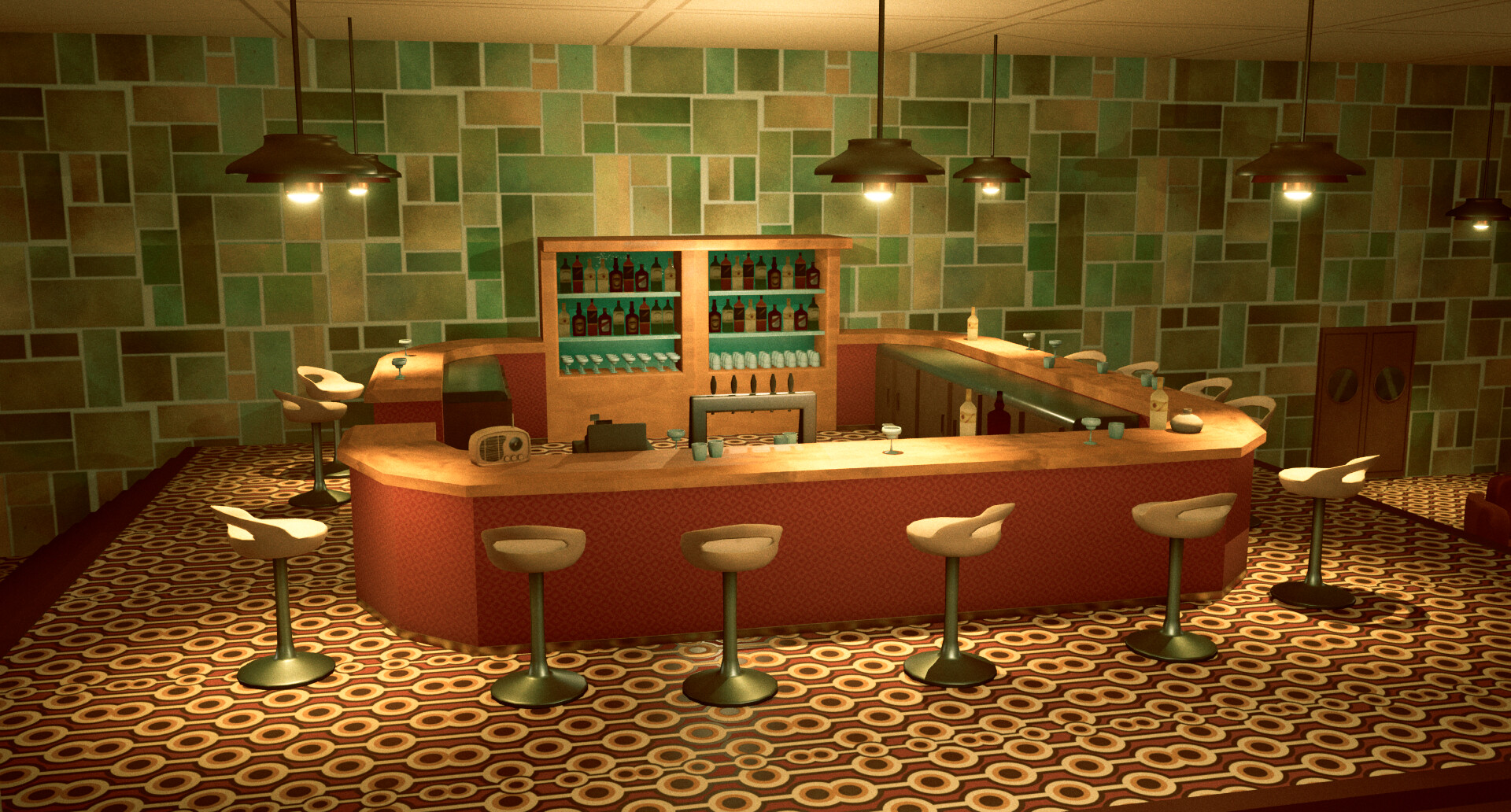 ArtStation - Retro Bar Environment