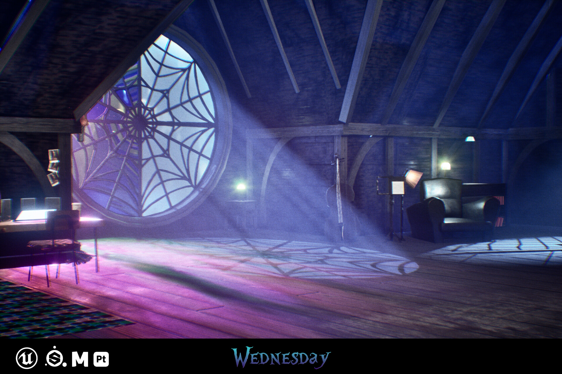 ArtStation - Wednesday Adams And Enid Bedroom Update