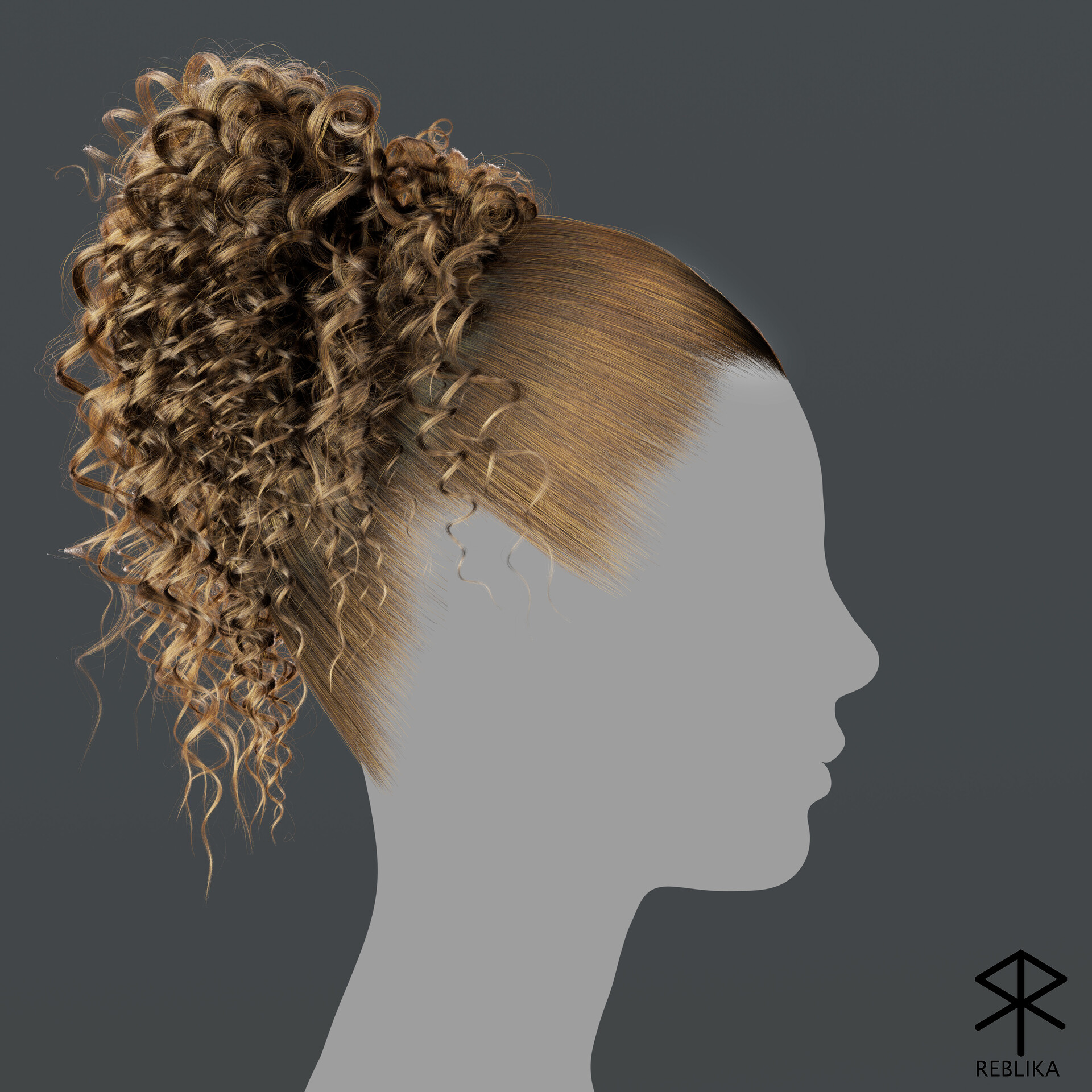 ArtStation - Curly ponytail