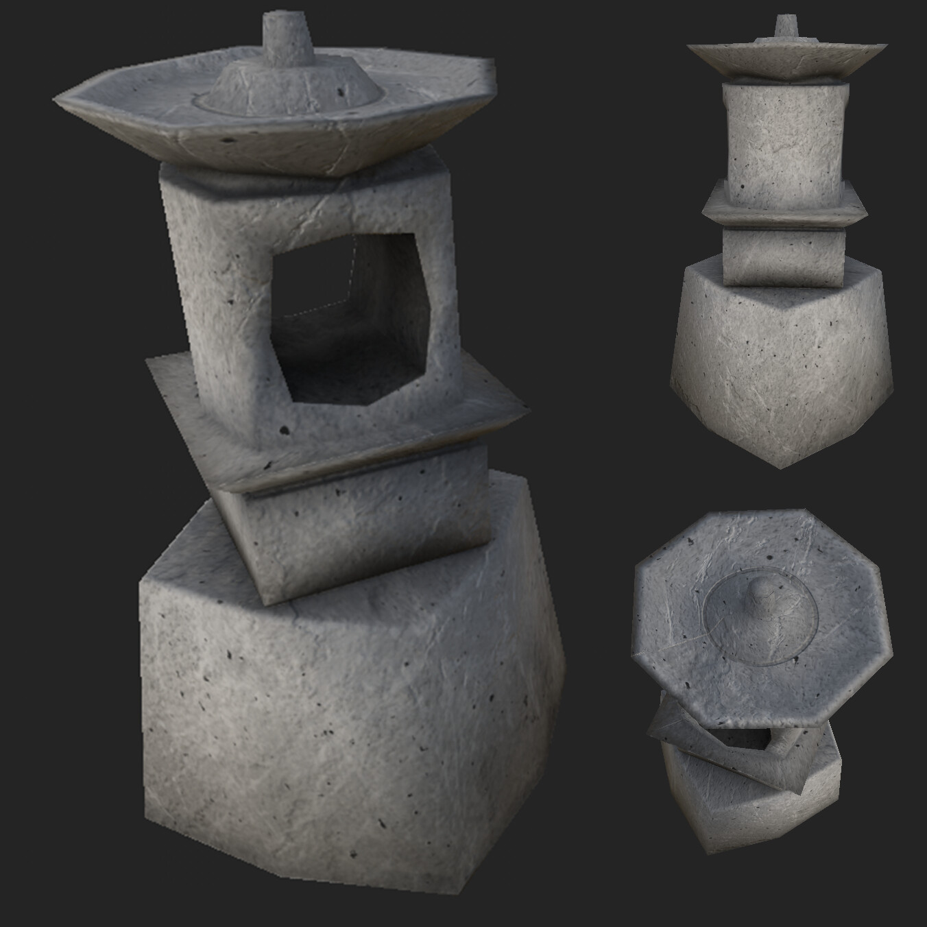 ArtStation - Japanese mini temple (Low Poly)