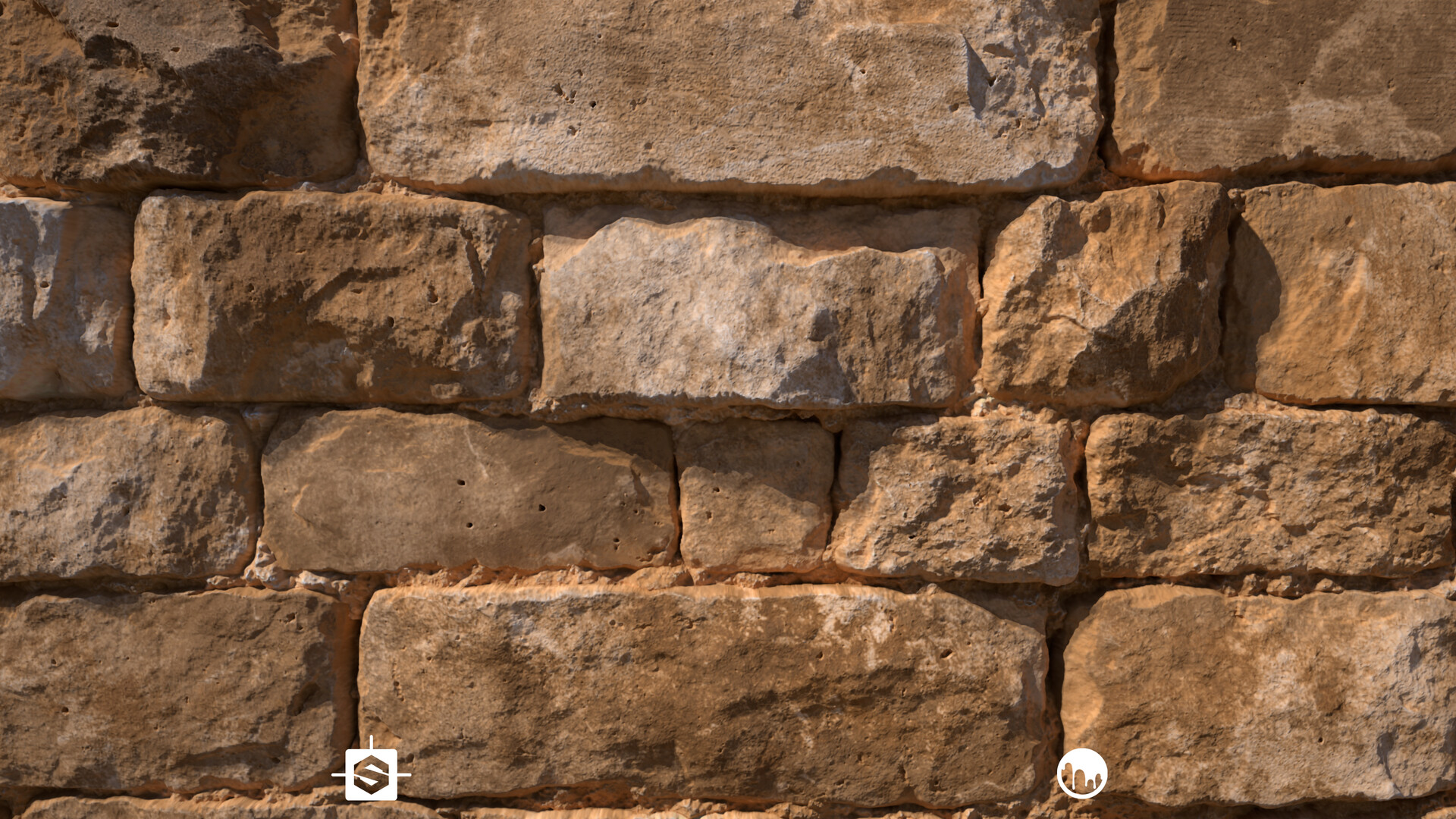 ArtStation - Sandstone masonry (PBR material)