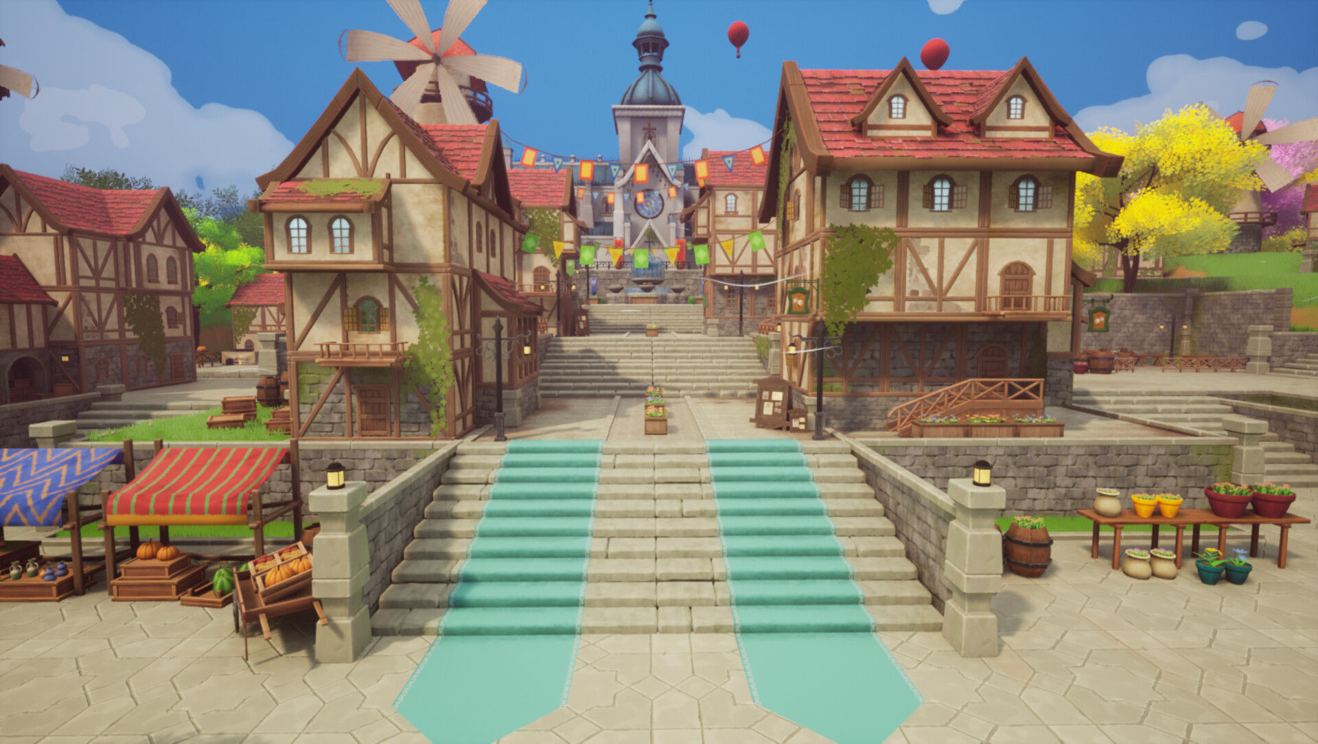 ArtStation - Stylized medieval town