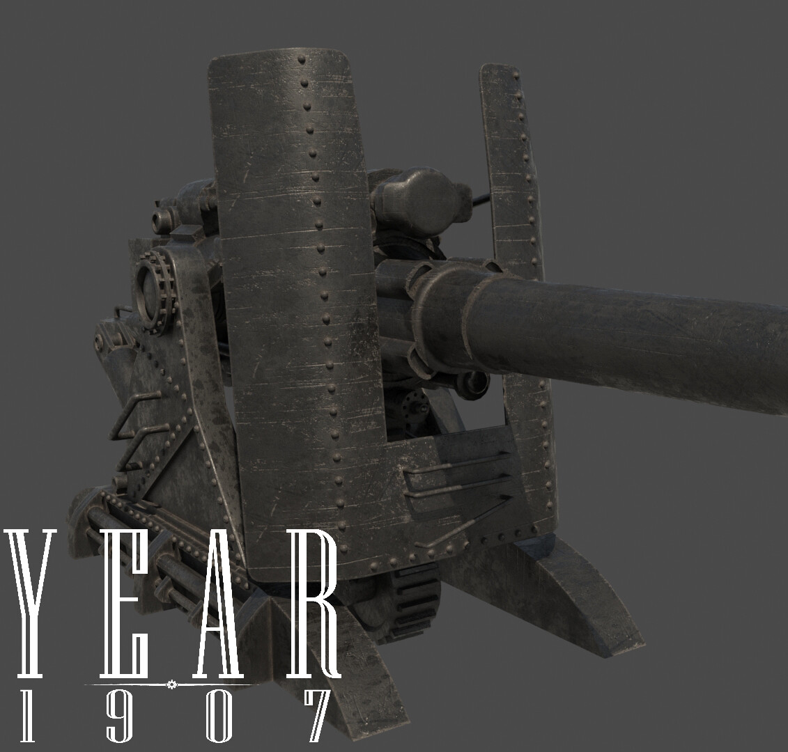 ArtStation - 308 mm howitzer
