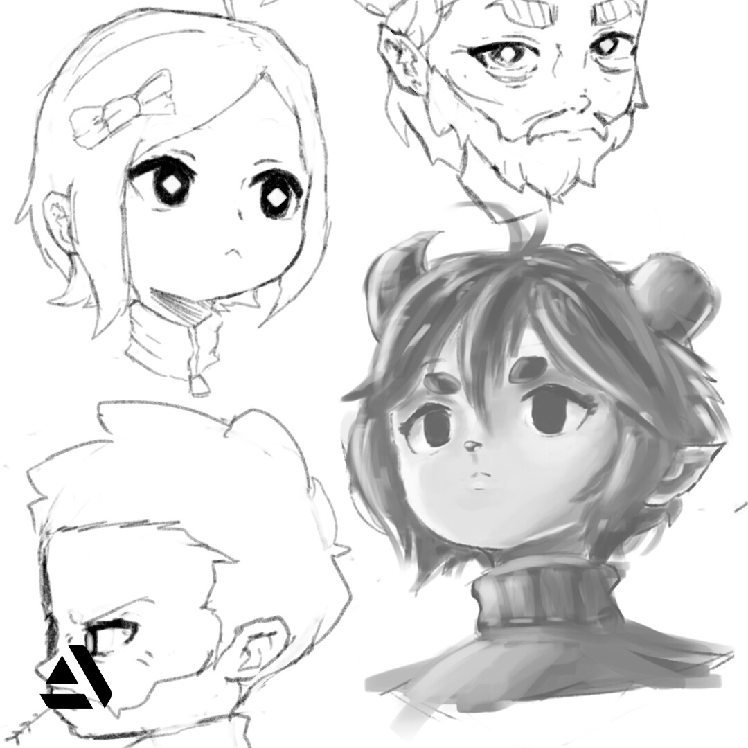 ArtStation - anime style head studies