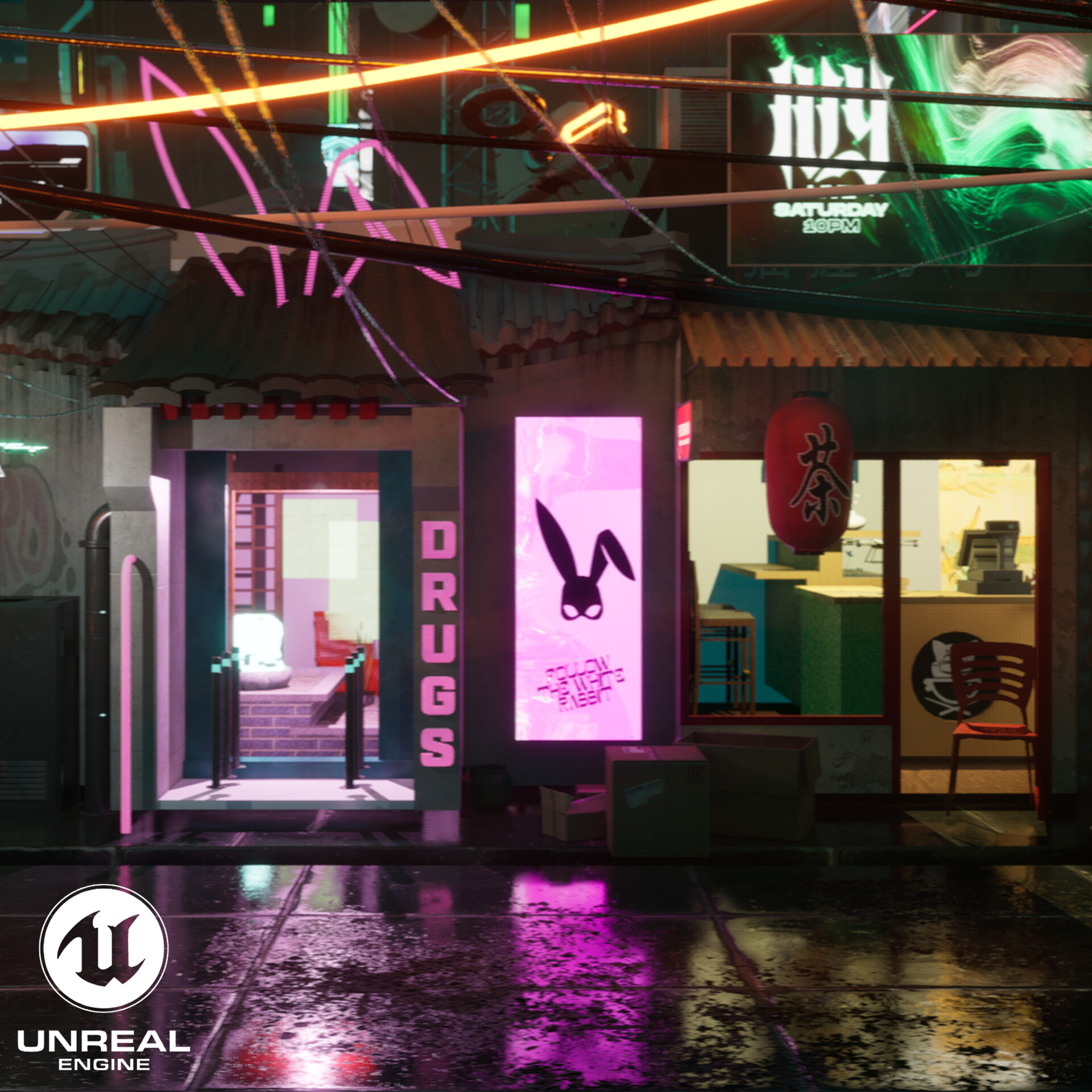 ArtStation - Kitbash Cyberpunk Scene