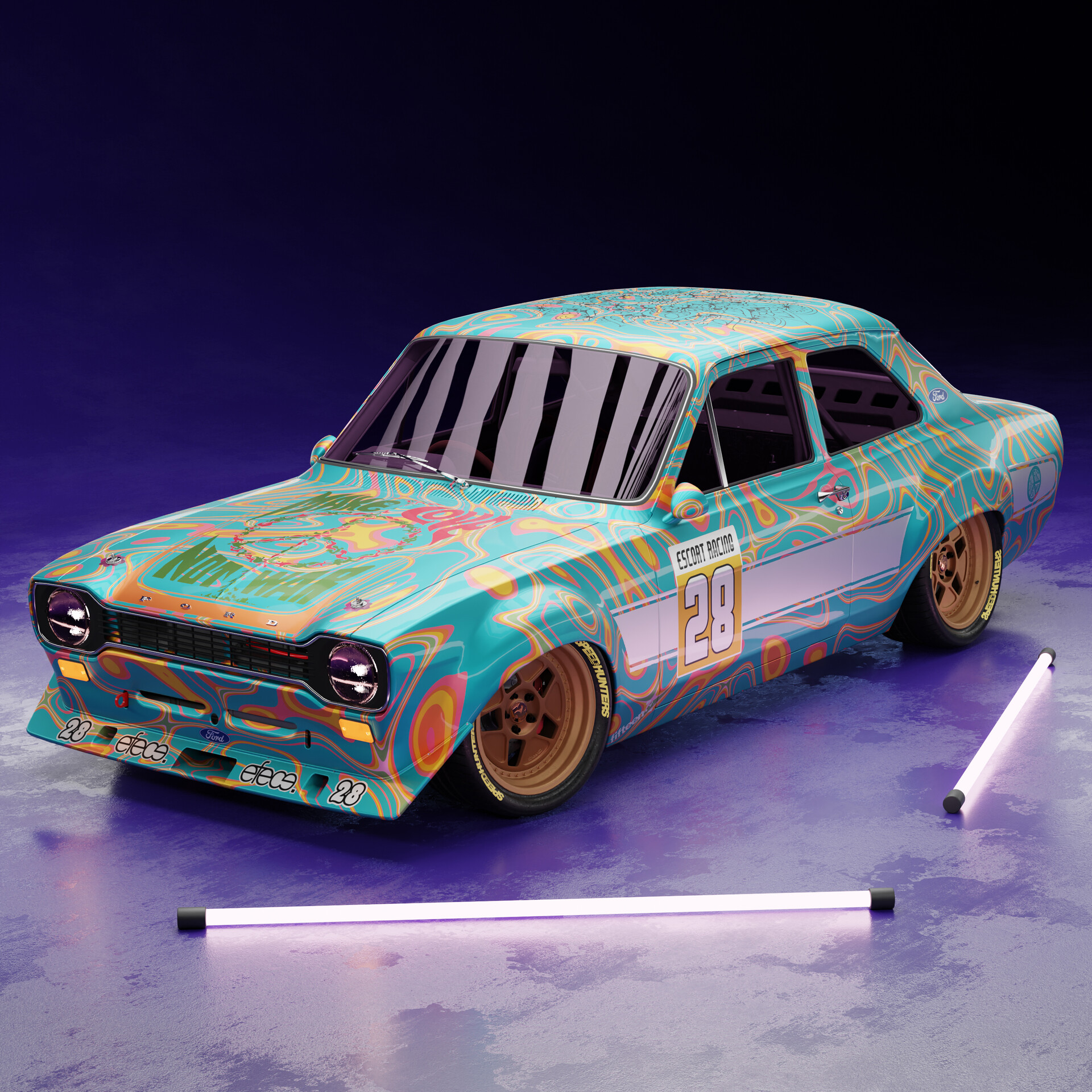 ArtStation - Ford Escort Mk I livery design