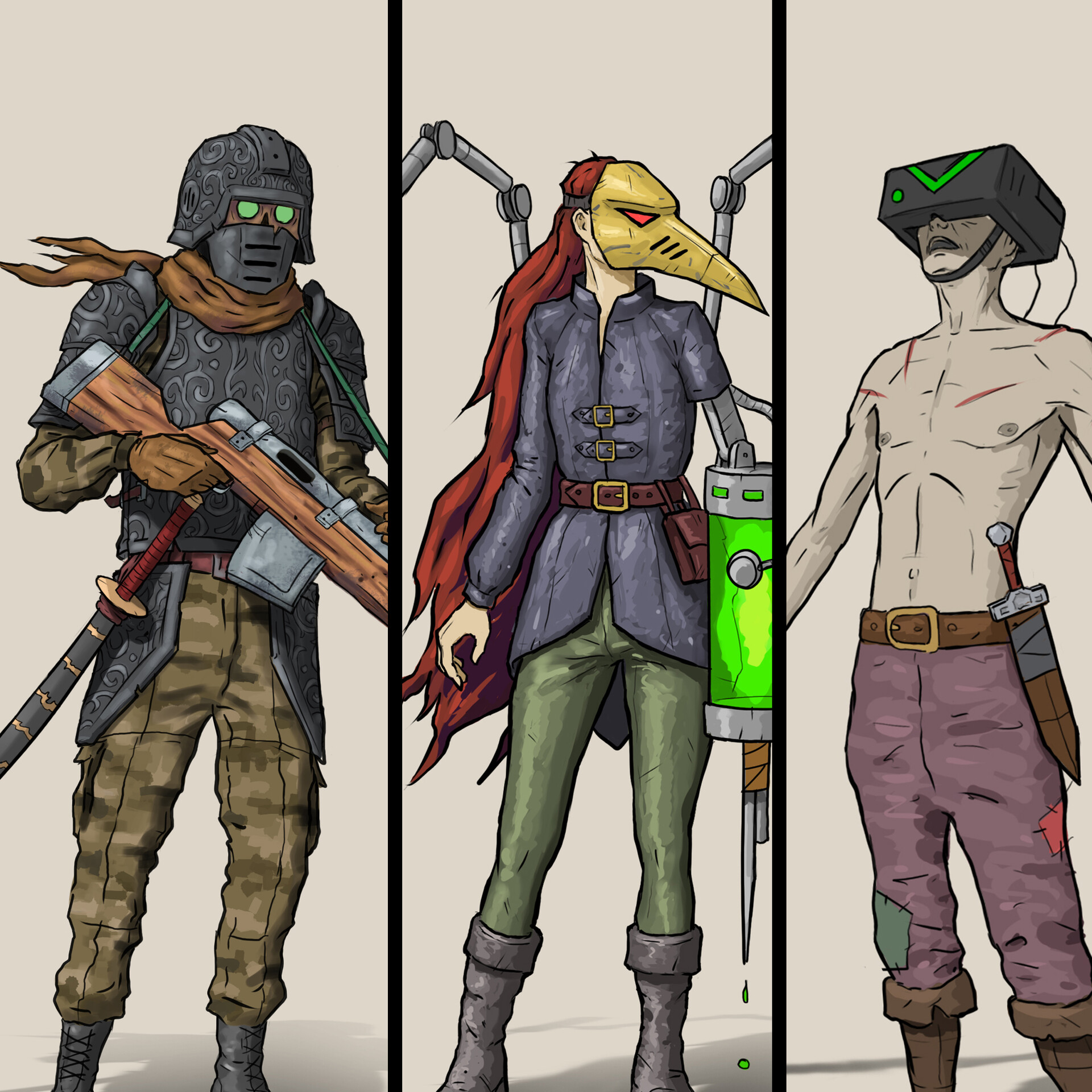 ArtStation - Character Design - Medieval: Back and Forth. Artstation ...