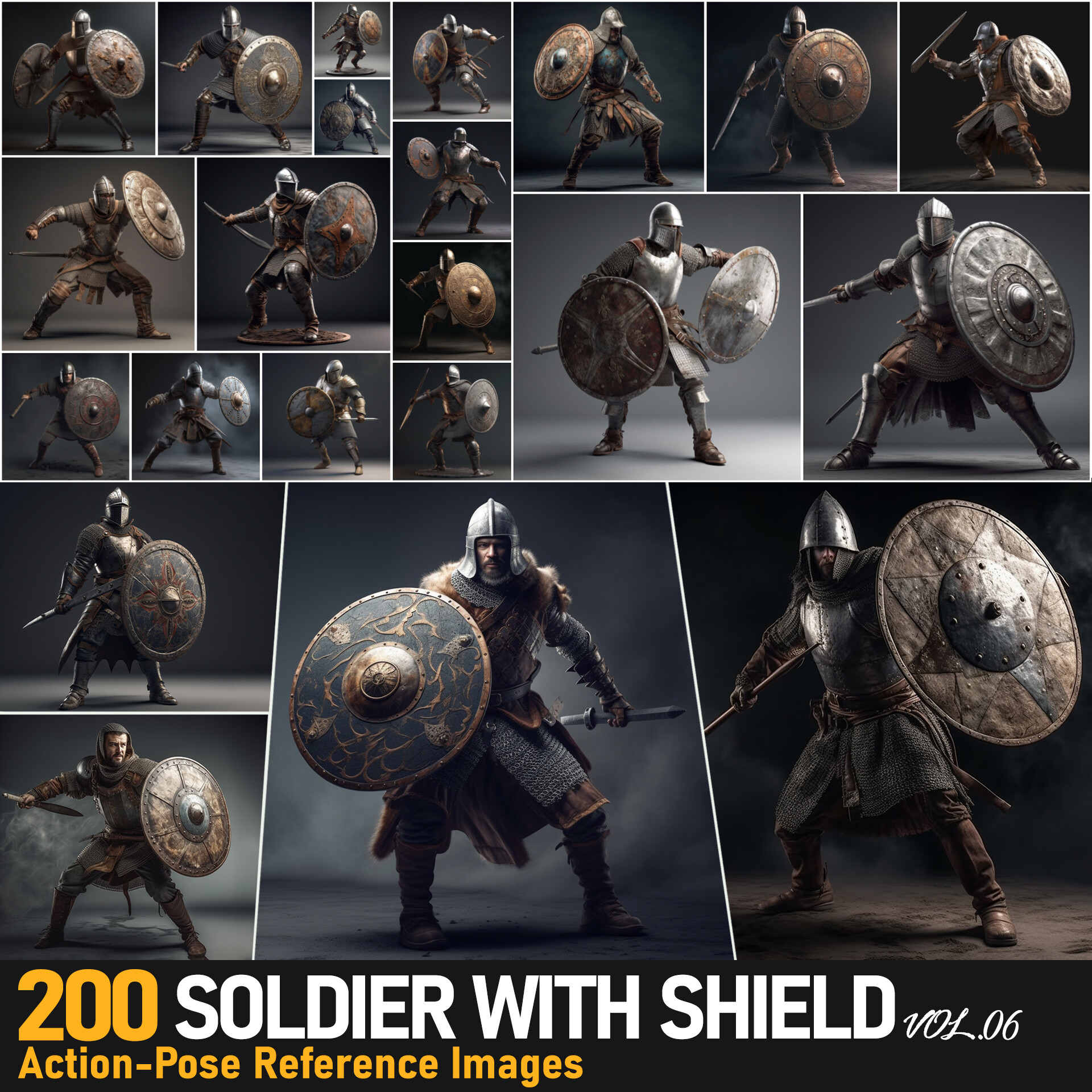 ArtStation - Soldier With Shield VOL.06|4K Reference Images