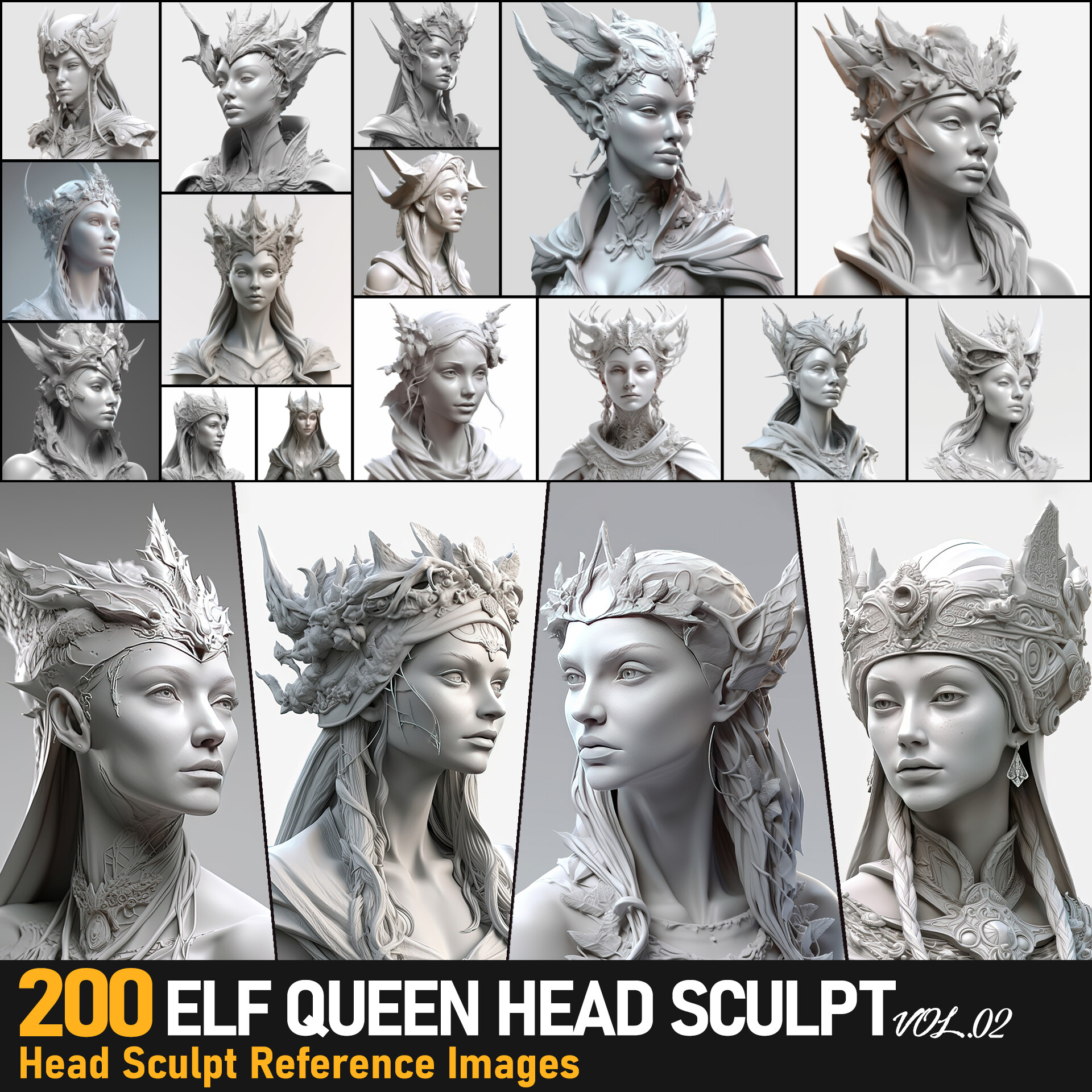 ArtStation - Elf Queen Sculpt VOL.02|4K Reference Images