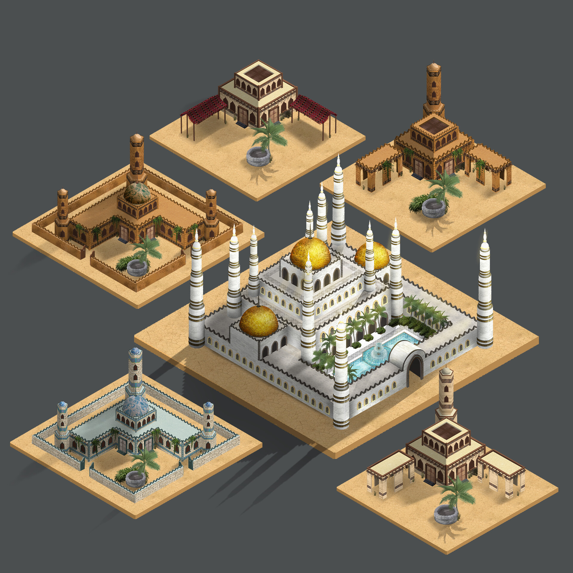 ArtStation - Arabian Palace Building: A Concept Art Showcase & Isometric Game Asset