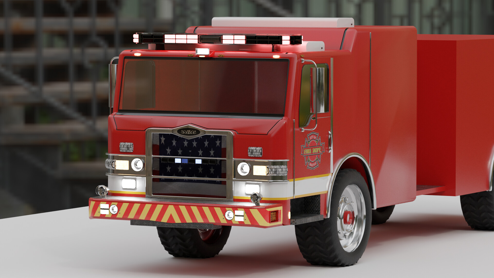 ArtStation - Pierce Fire Engine (wip)