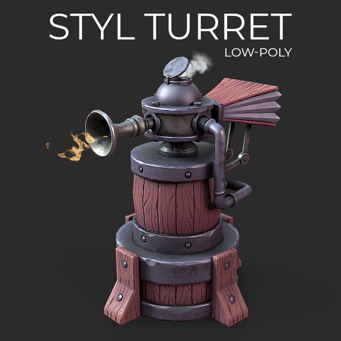 ArtStation - STYLIZED TURRET