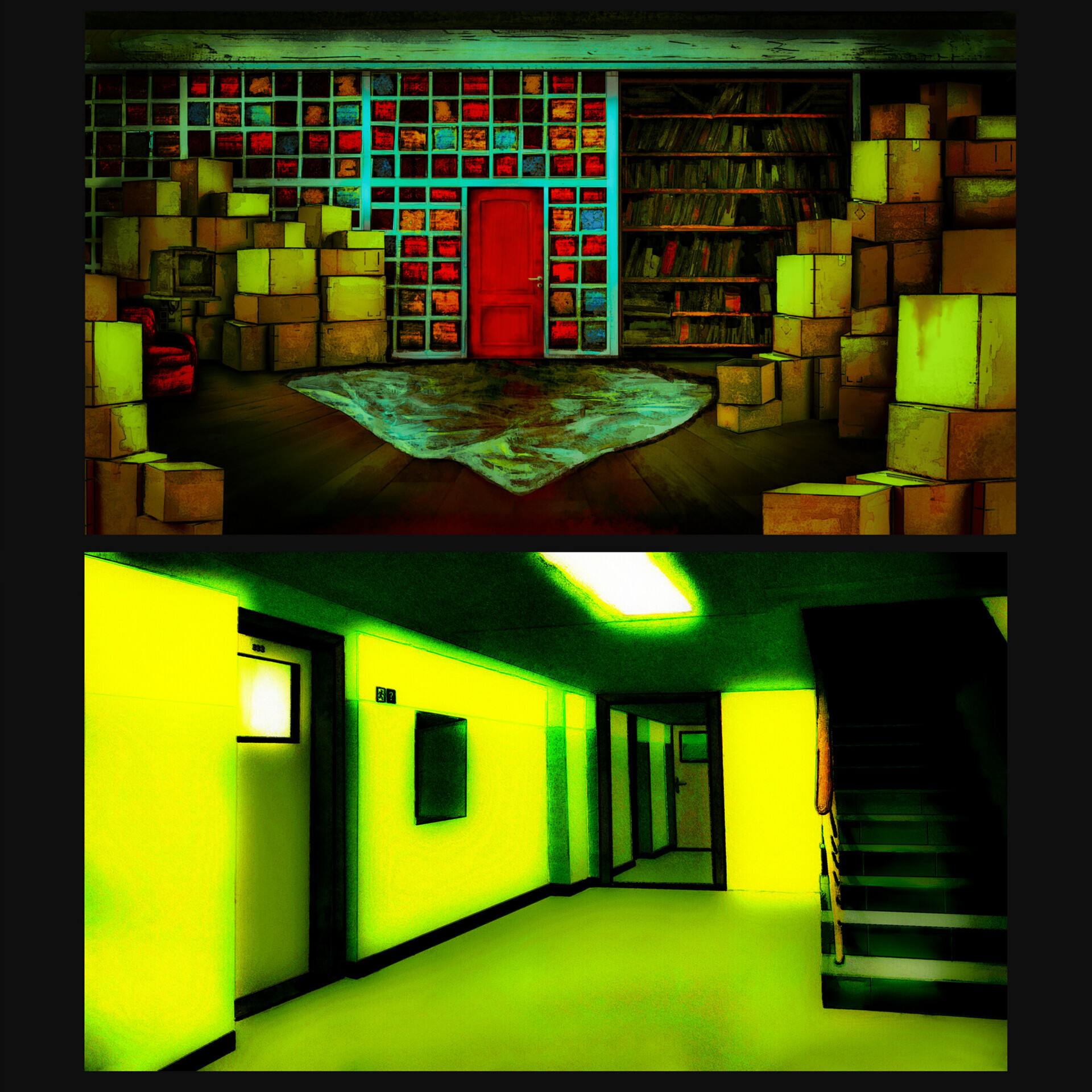 ArtStation - Set of Eerie Backgrounds - 2D