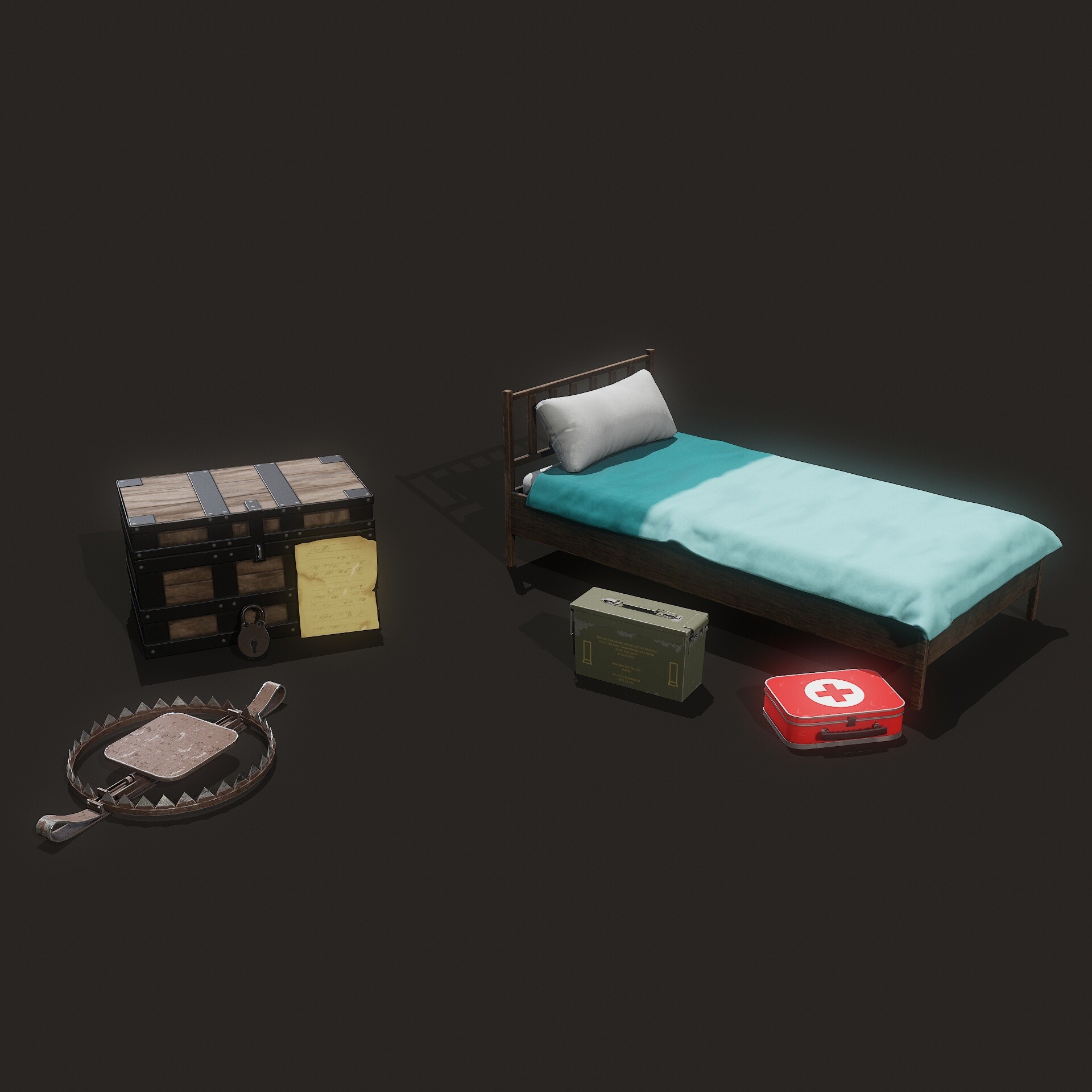 ArtStation - Cryptid Hunt models (gamejam) - 7 models