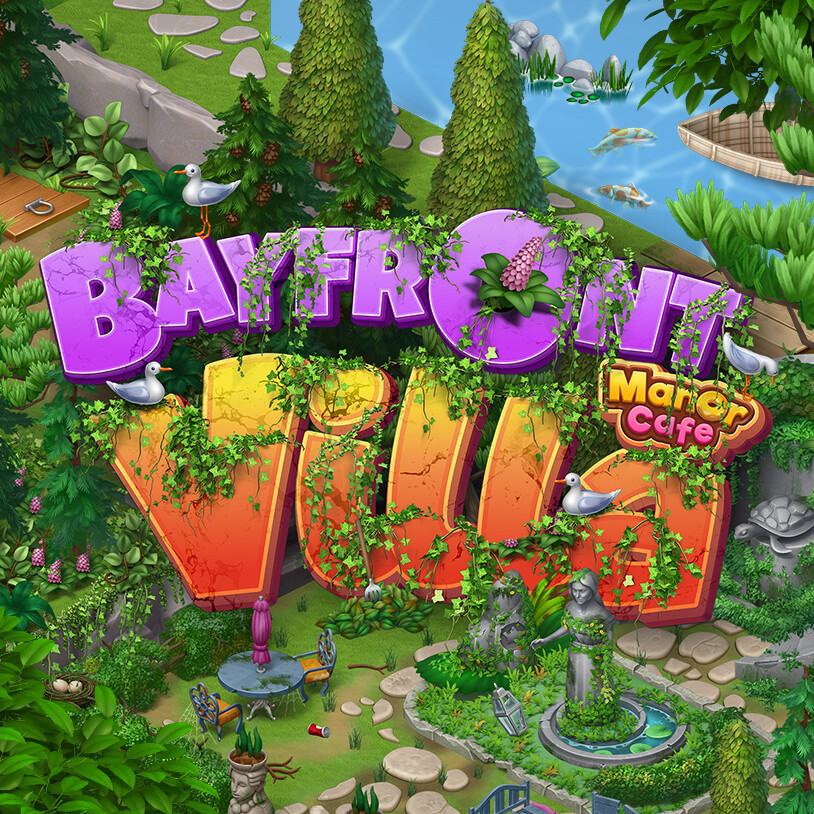 ArtStation - Manor Cafe Mansion – Garden Escape Game Location Design