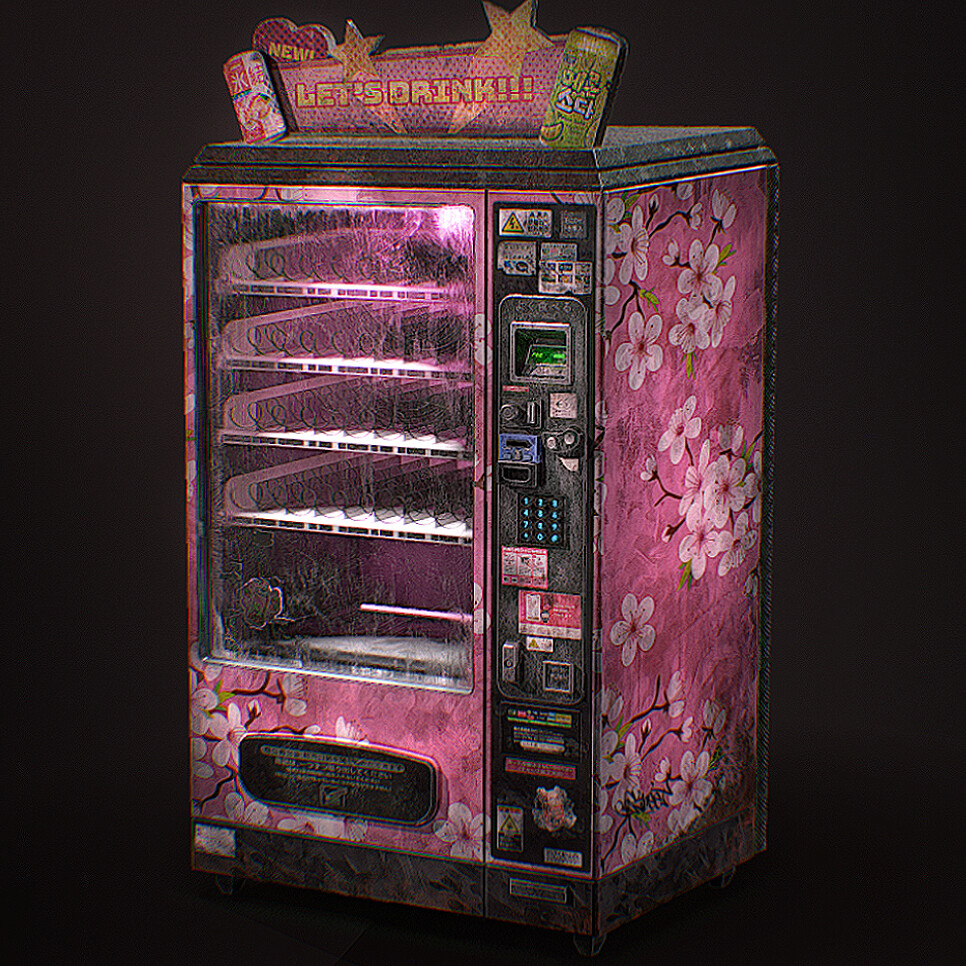 ArtStation - Disused Pink Vending Machine