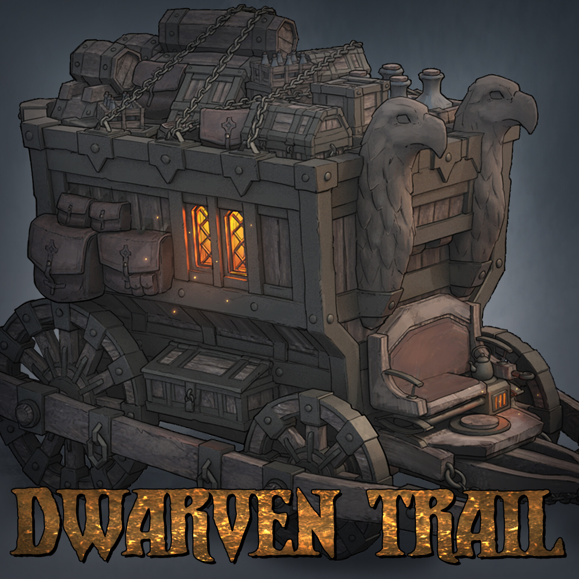 ArtStation - Dwarven Trail - Wagon Design