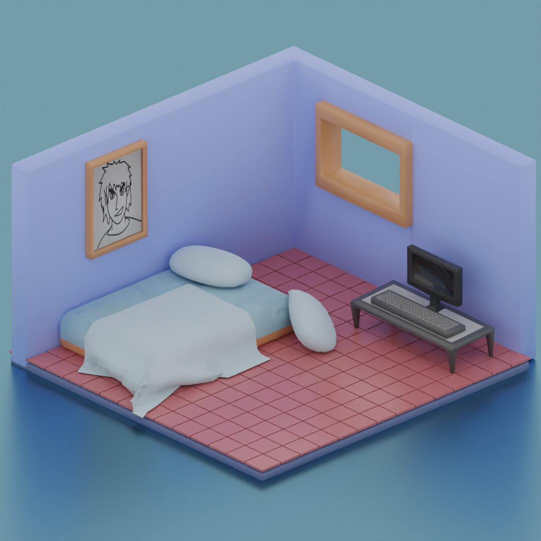 ArtStation - Isometric Room Animation|Blender
