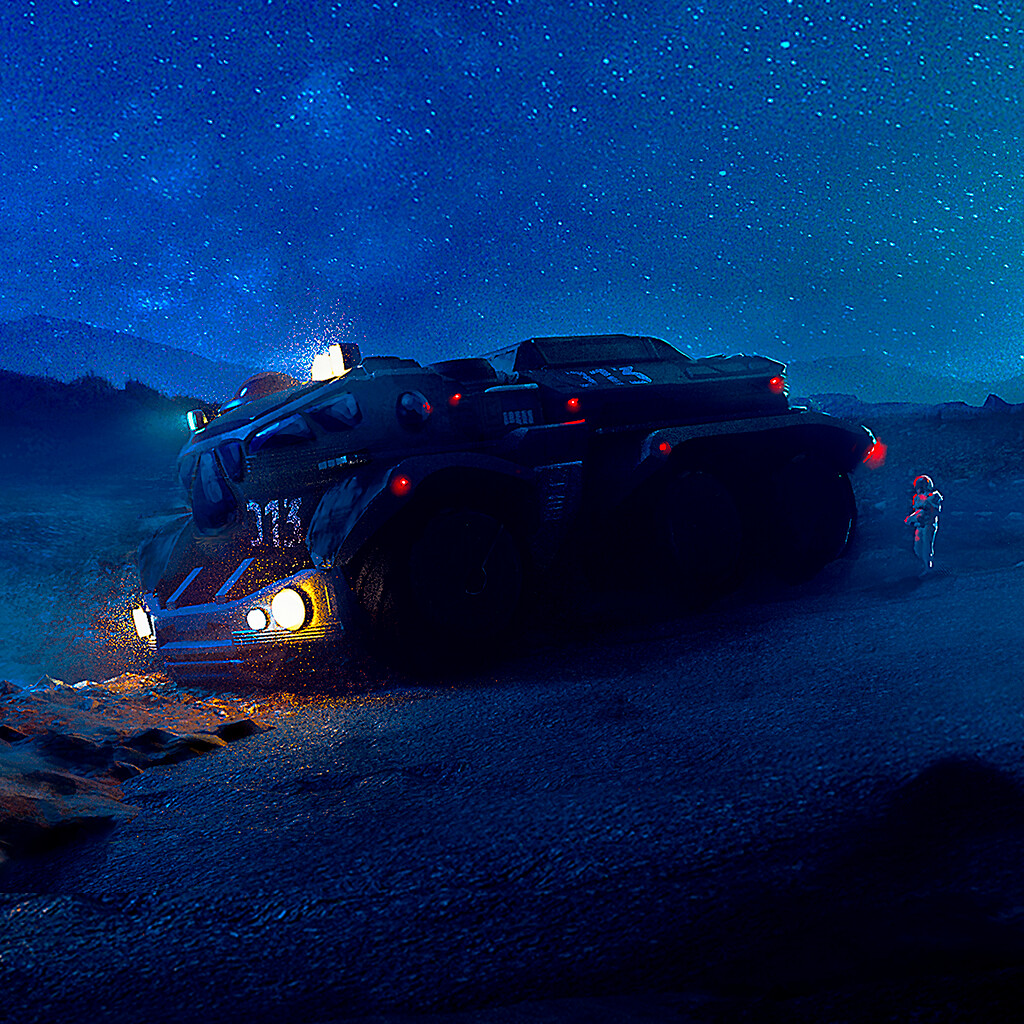 ArtStation - Cross-country transport for outer planet [Vehicle design]