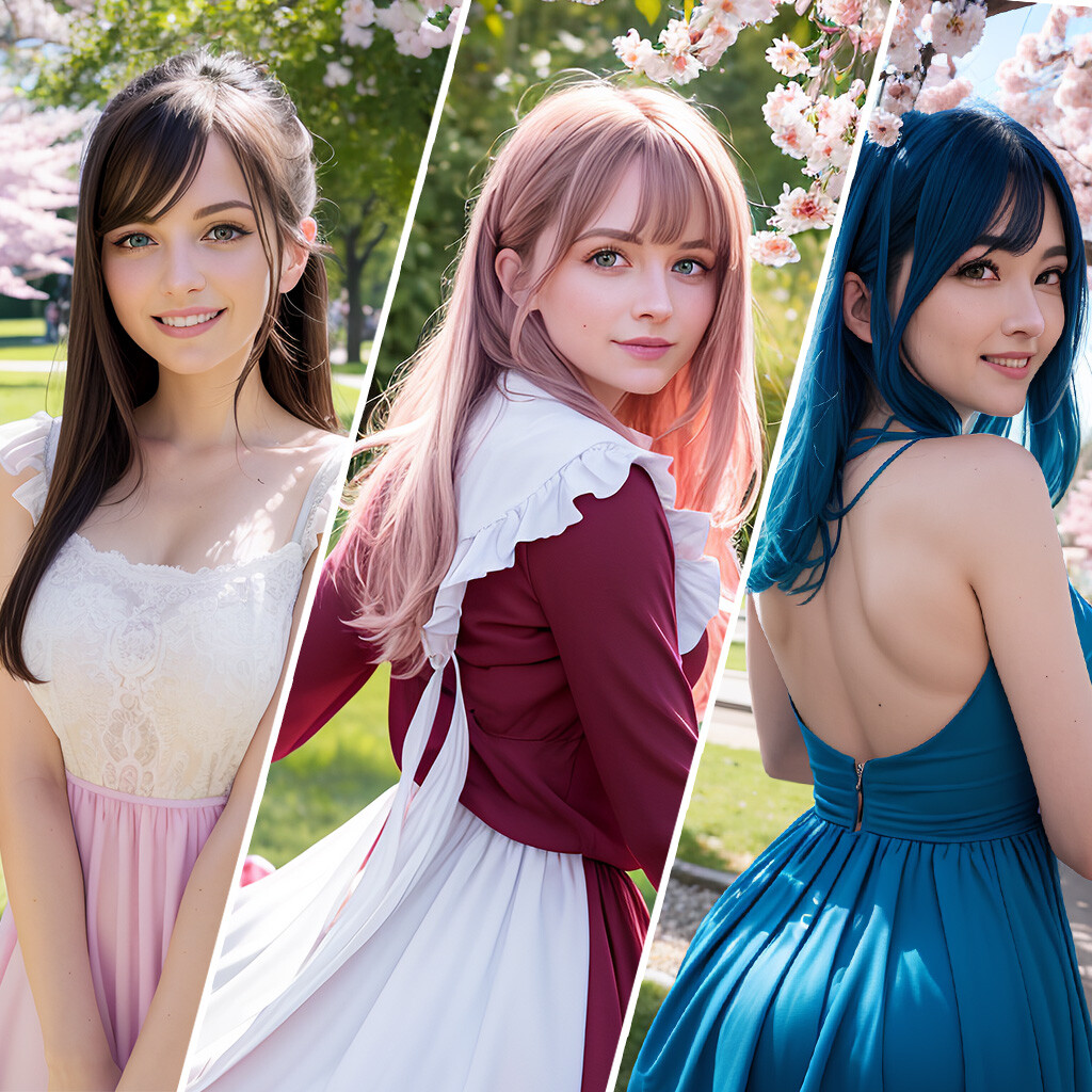 ArtStation - Spring girls (AI)