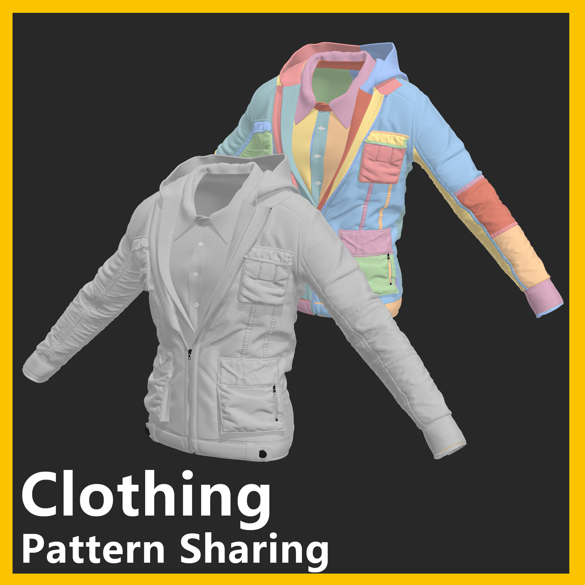 ArtStation - Marvelous Designer/Clo Clothing Garment Pattern Sharing