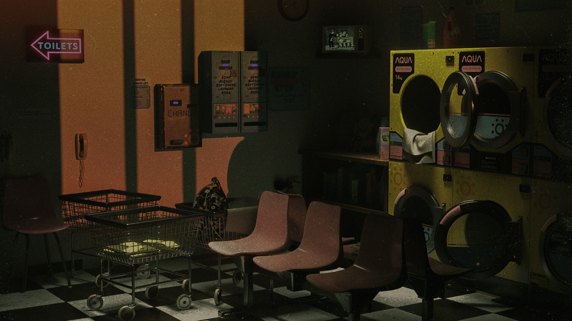 ArtStation - 2000's Laundry Shop
