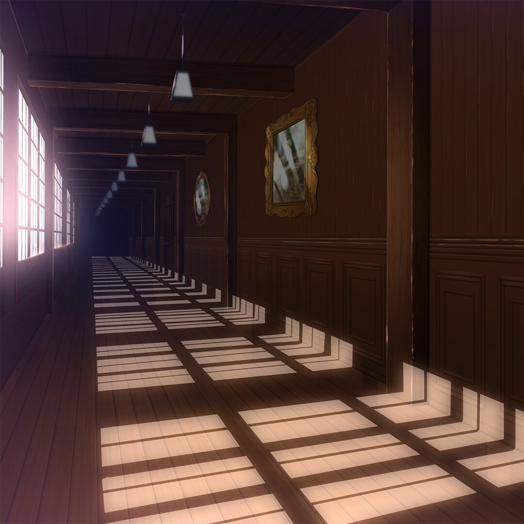 ArtStation - Wooden Hallway