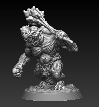 ArtStation - Cave Troll mini sculpt