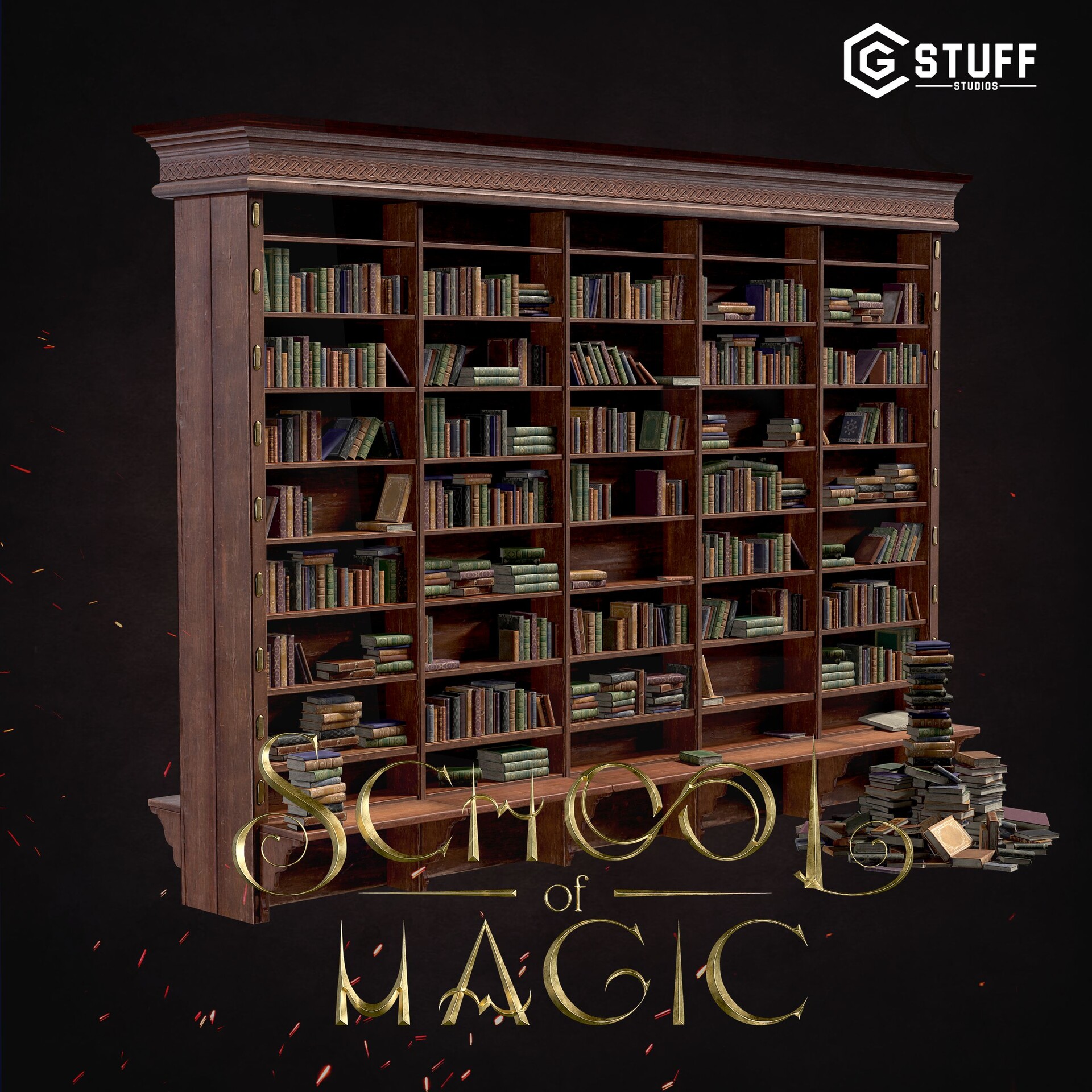 ArtStation - Bookshelf