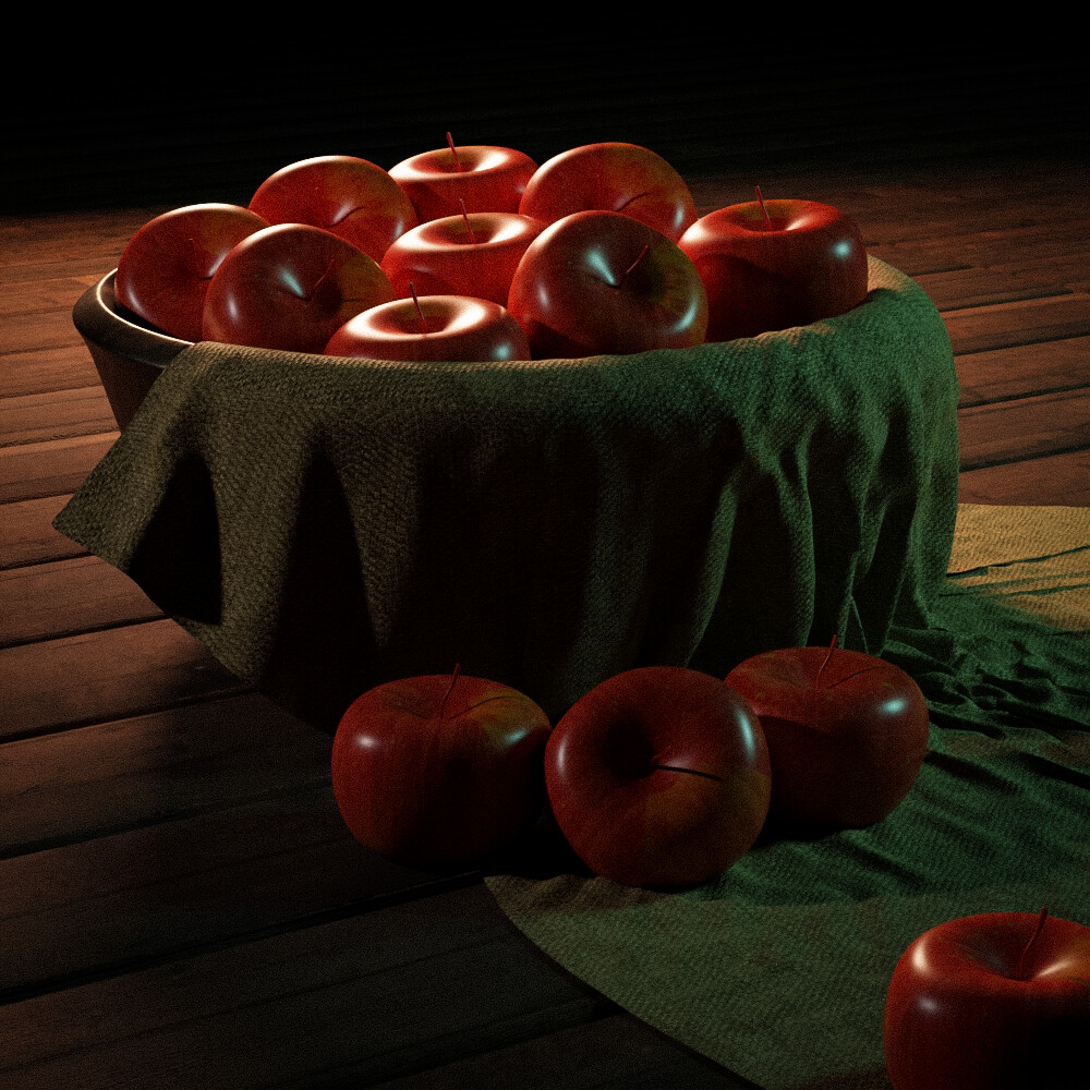 ArtStation - Study of Cloth (Apple Asset Creation)