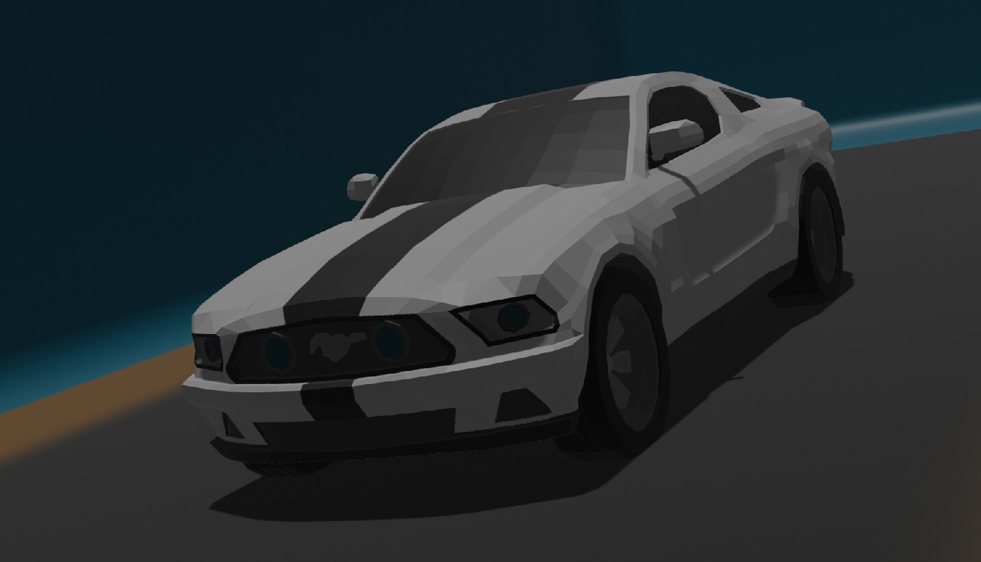 ArtStation - Low Poly Mustang