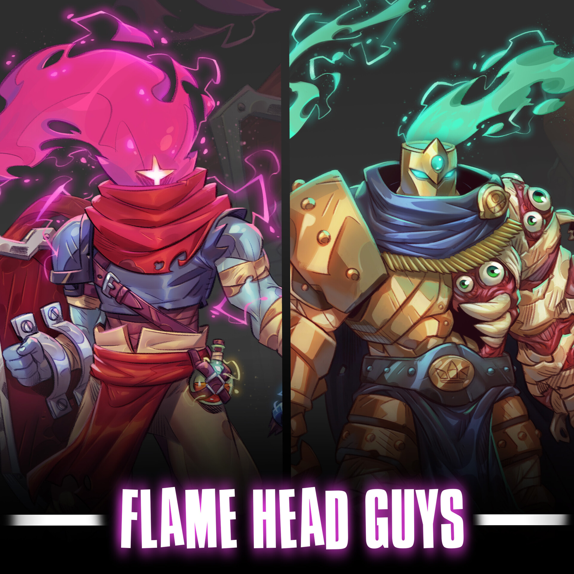 ArtStation - Flame heads!