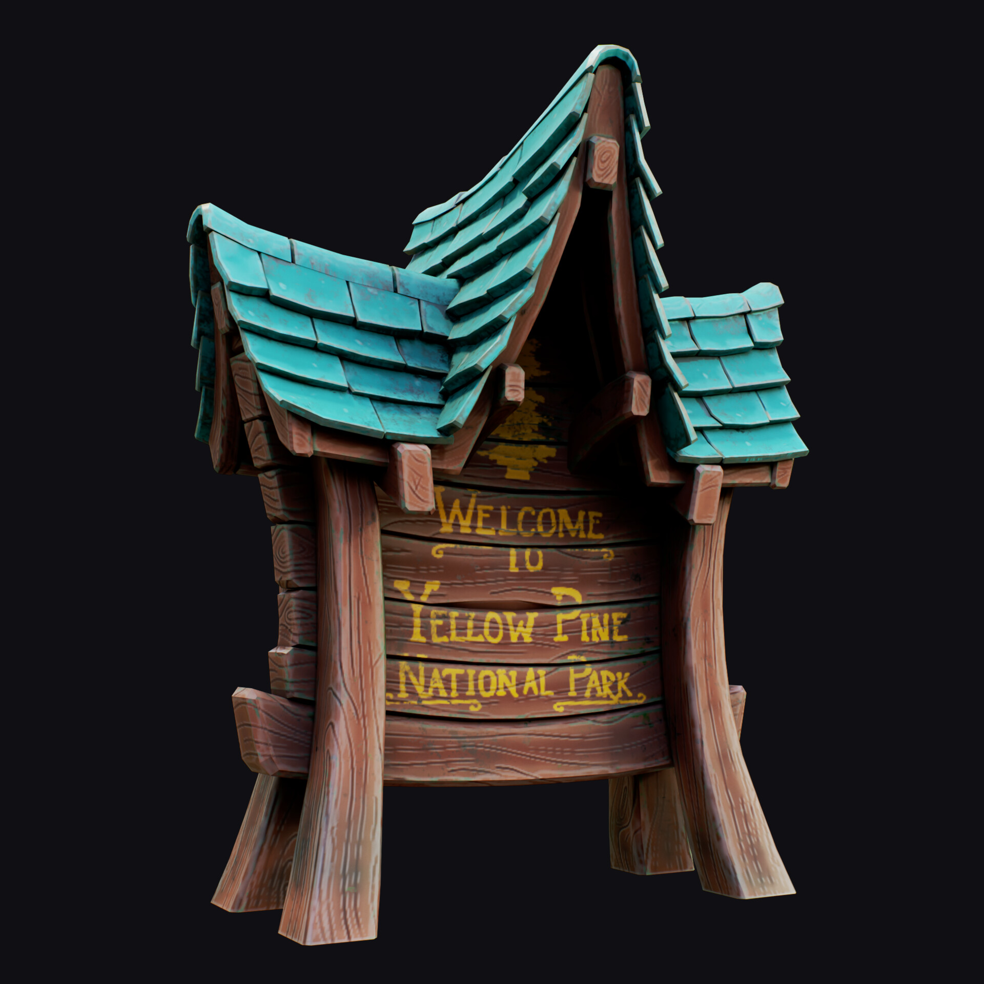 ArtStation - National Park Welcome Sign