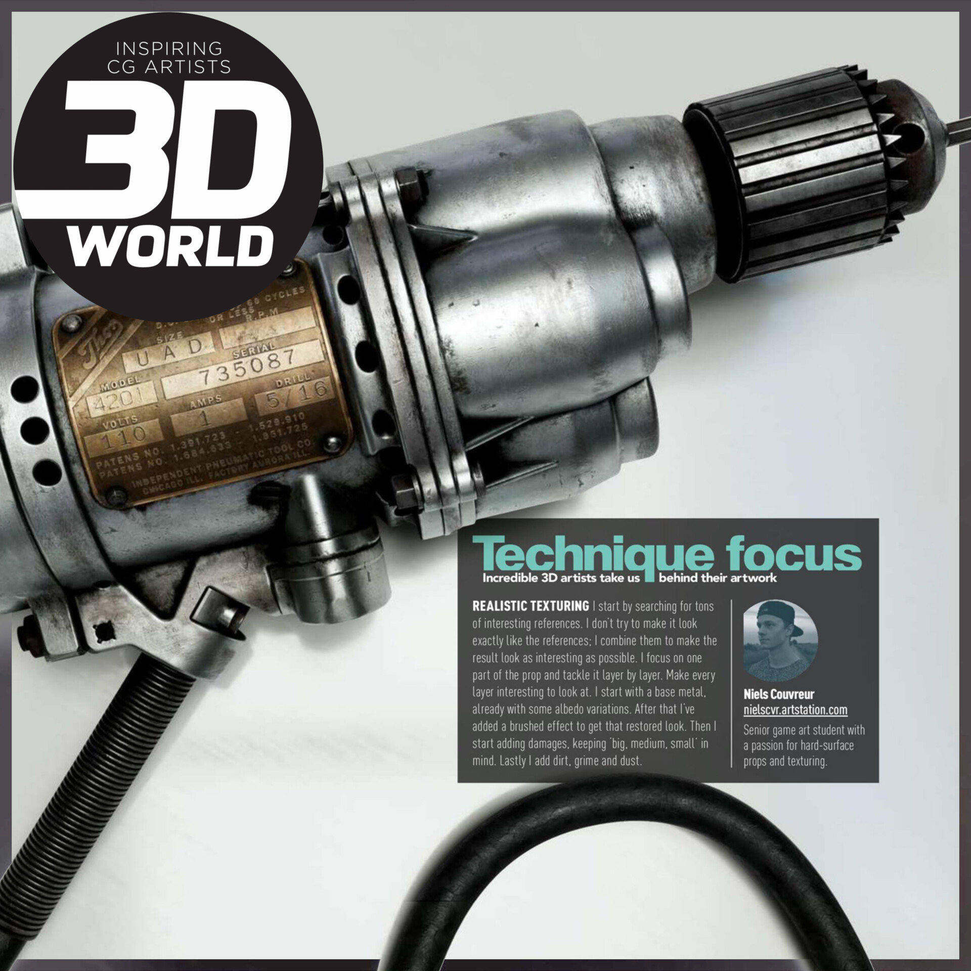 ArtStation - 3D World Magazine feature: Electric Drill