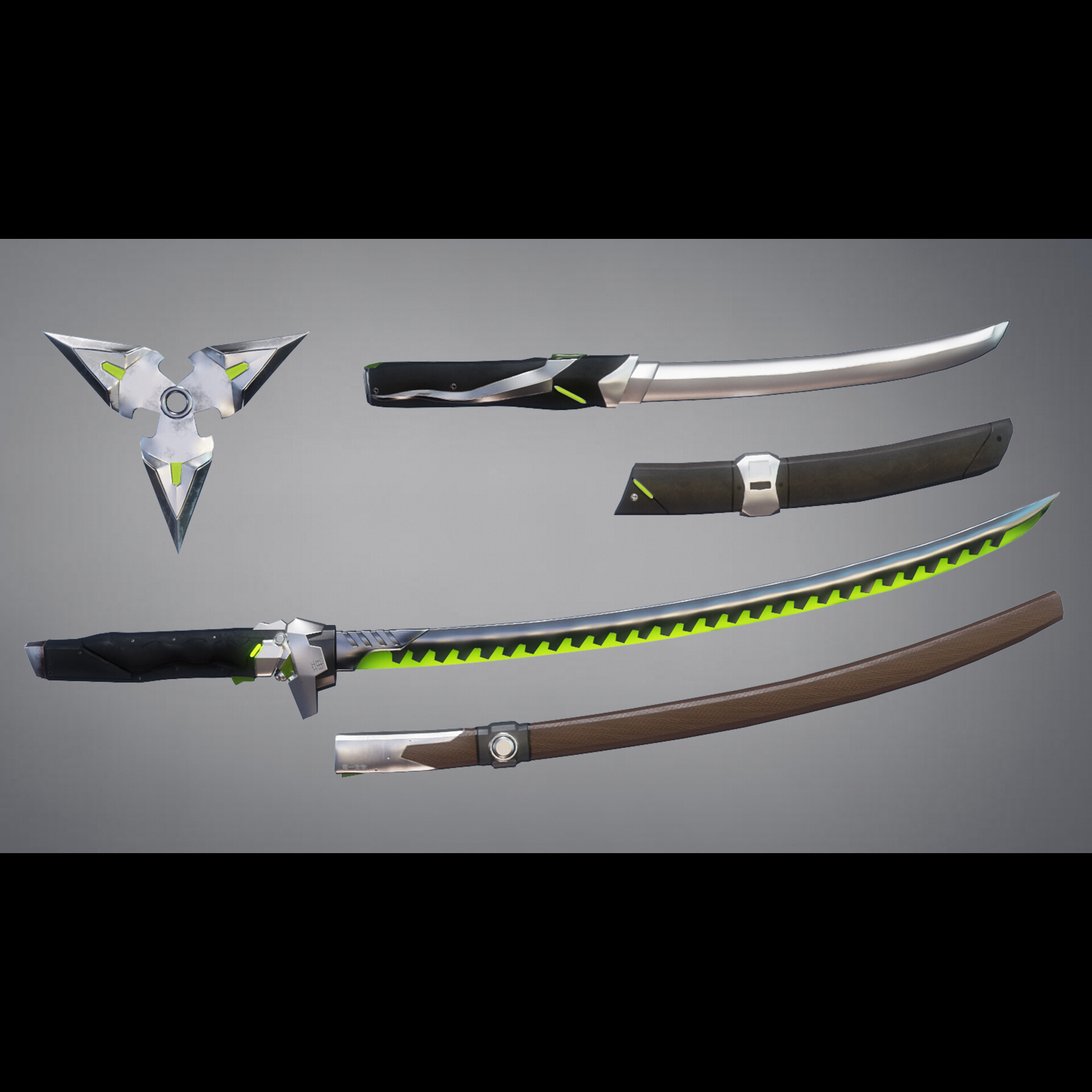 ArtStation - Genji Weapons Fan Art