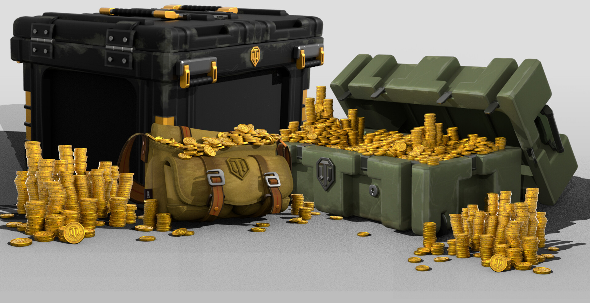 ArtStation - Military Chests, Bags & Gold
