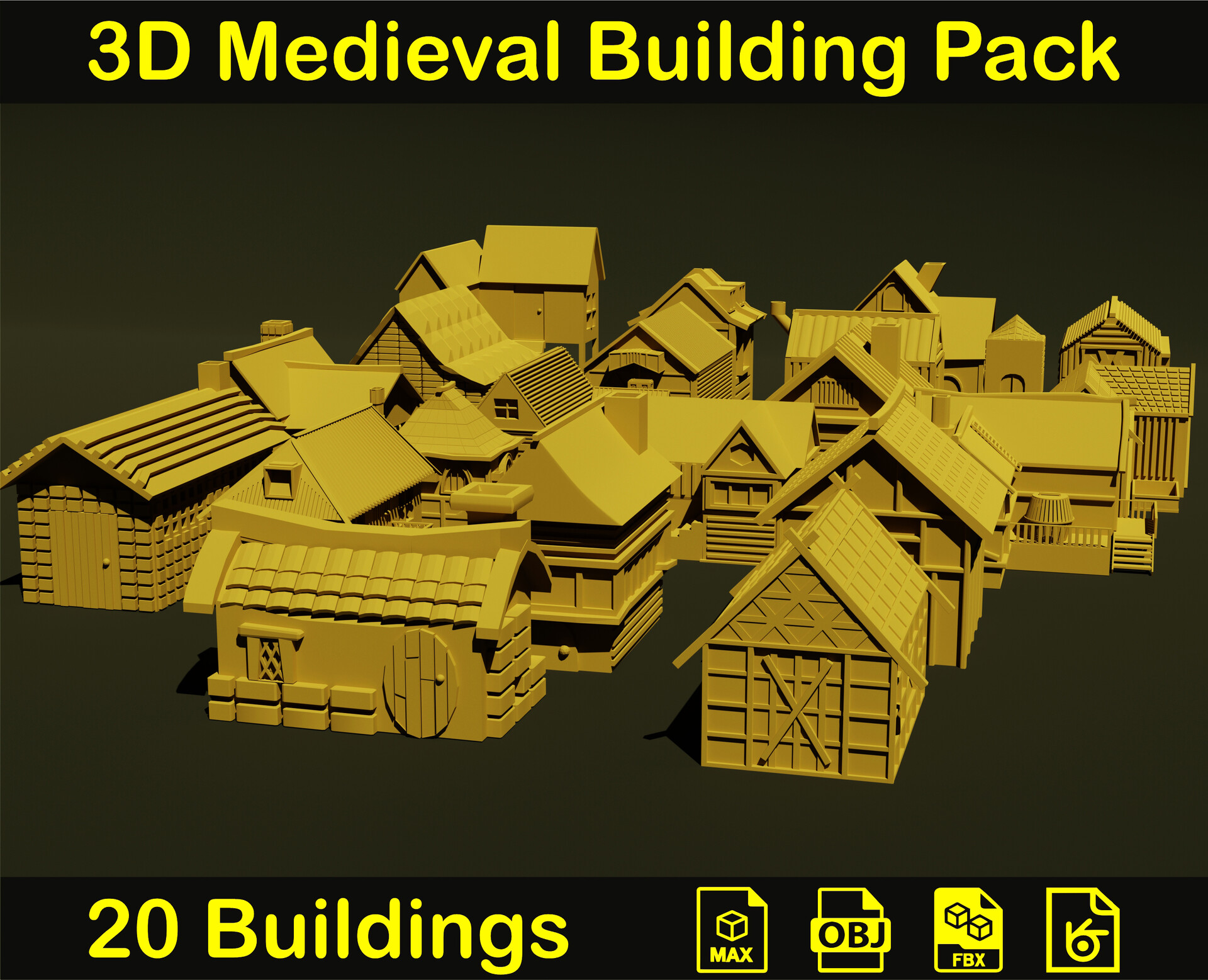 ArtStation - 3D Medieval Building Pack