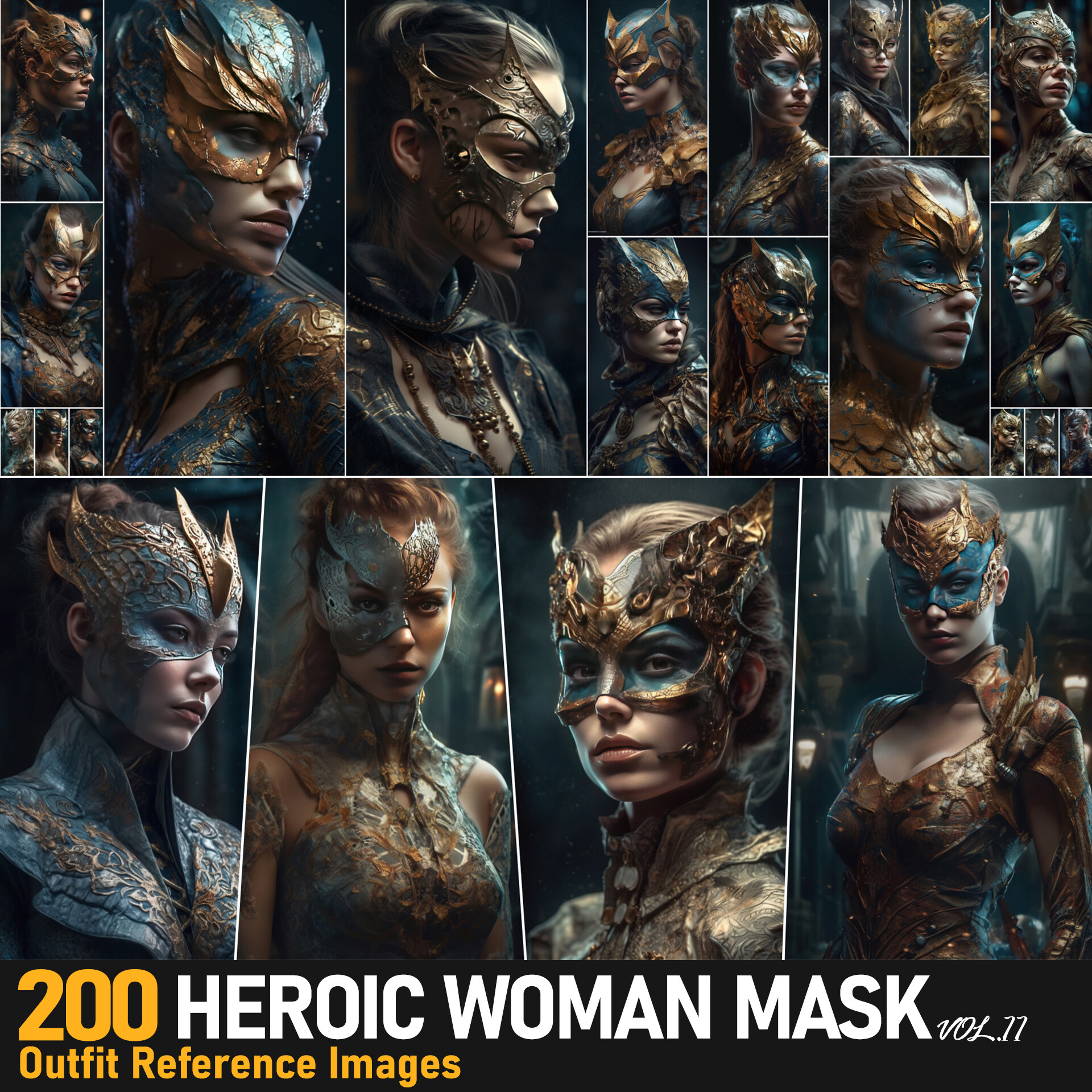 ArtStation - Heroic Woman Mask VOL.11|4K Reference Images