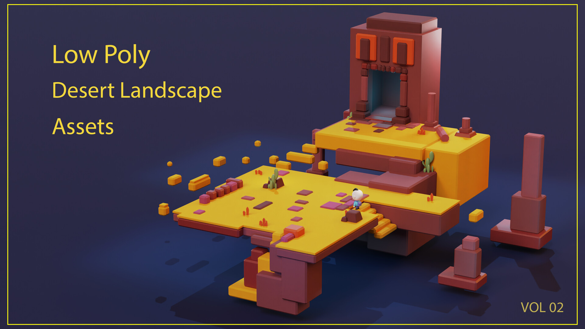 ArtStation - Low poly Desert Landscape Assets