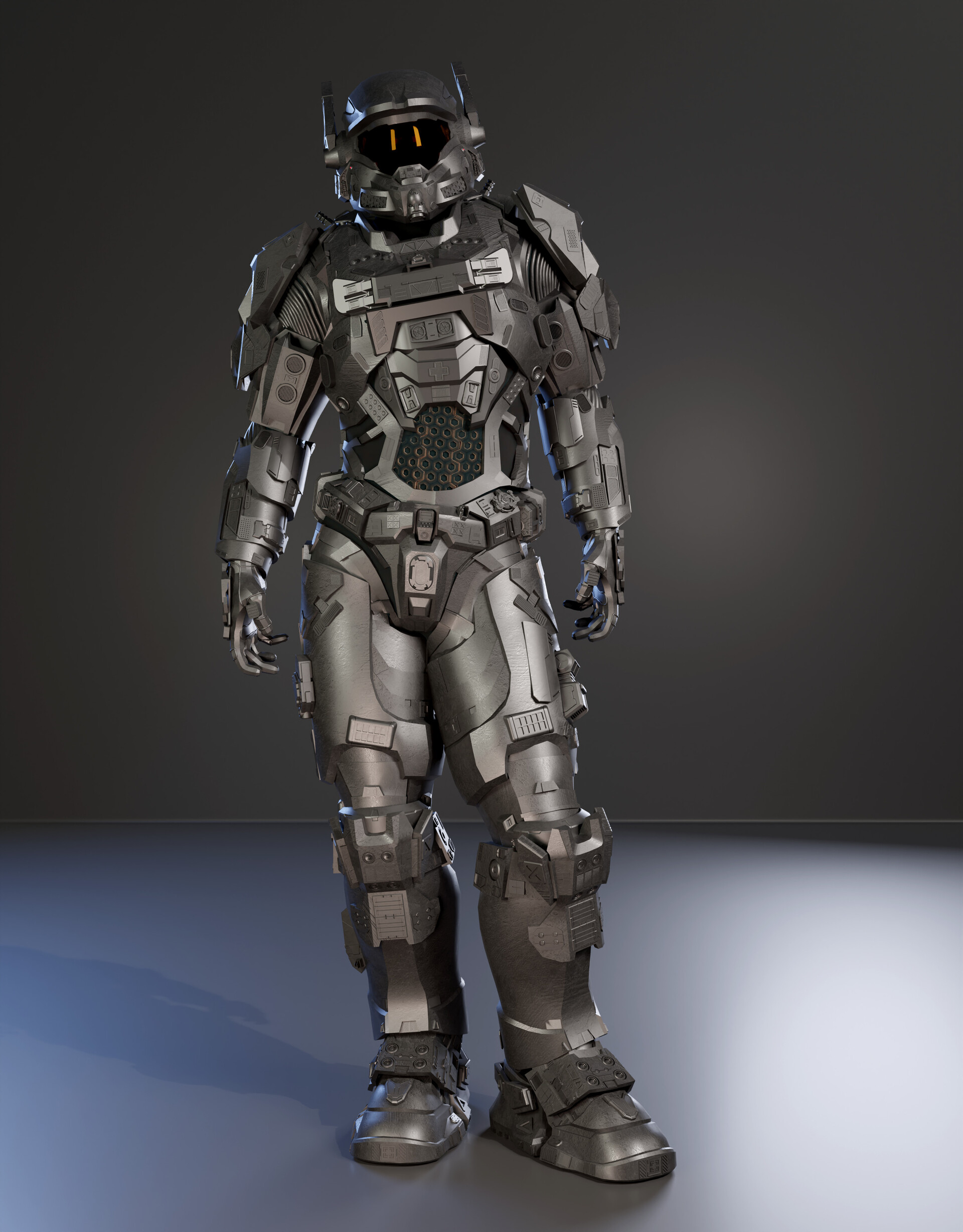 ArtStation - modeling and render spartan-armour-mkv-halo