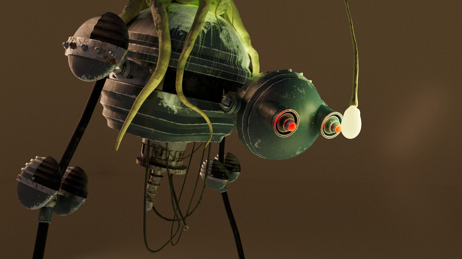 ArtStation - 3D School Assignment - RoboAlien (game assets)