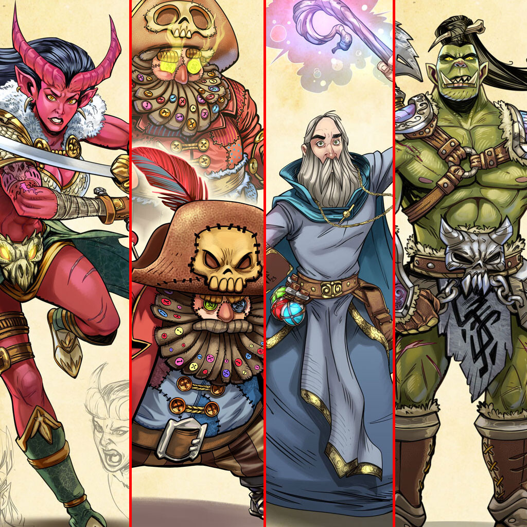 ArtStation - RPG characters in comic style